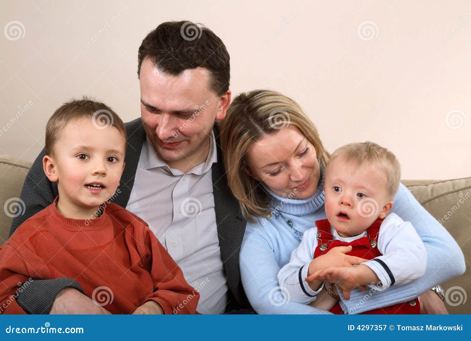 Family portrait stock image. Image of female, children - 4297357