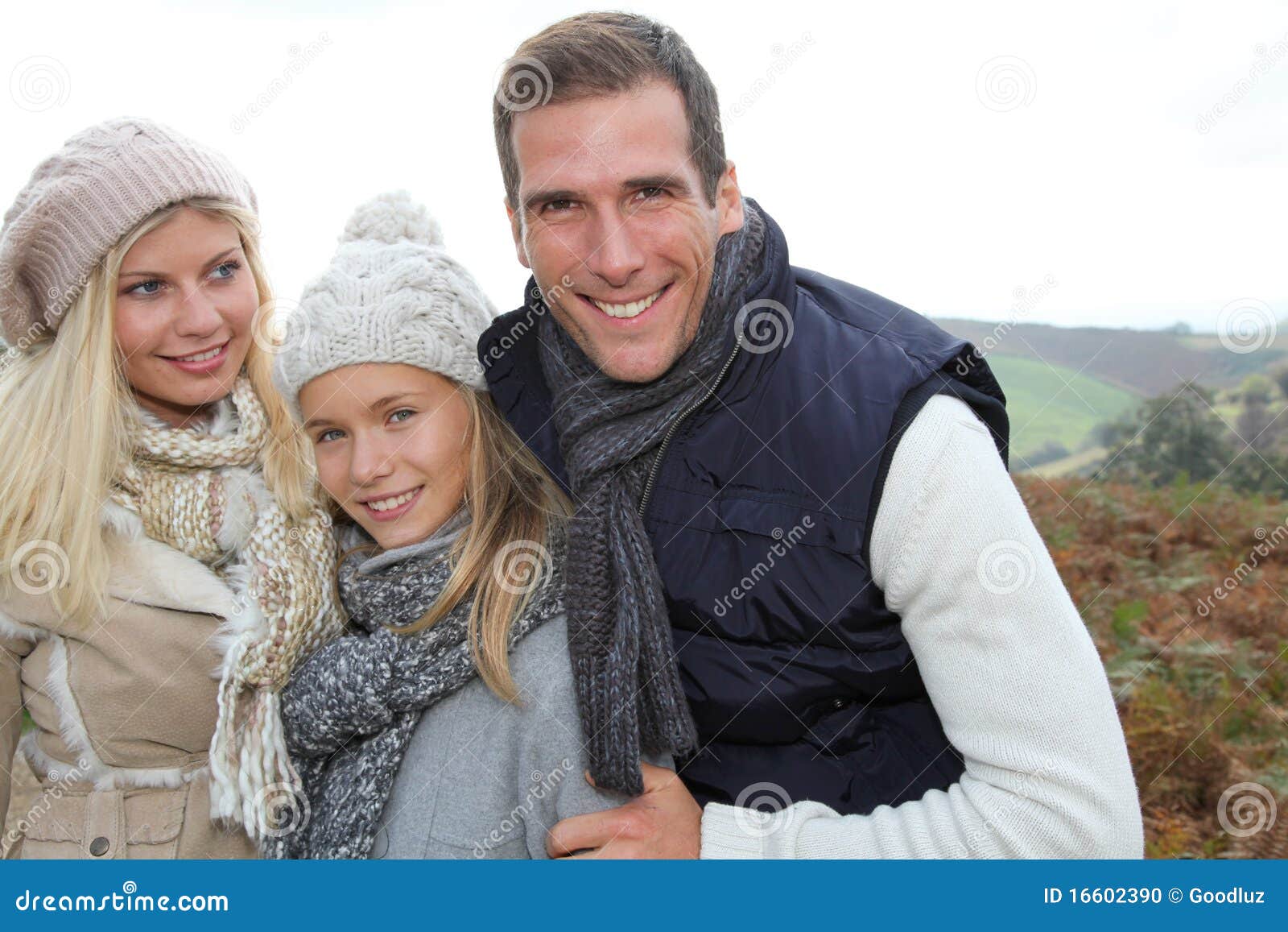 Family Portrait in Countryside Stock Photo - Image of beauty, leisure ...