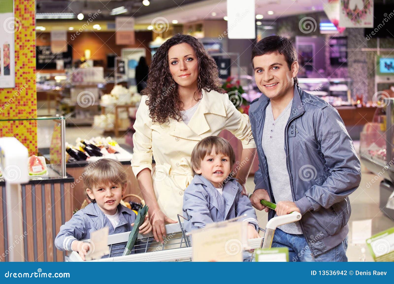 Family portrait in shop stock photo. Image of indoors - 13536942