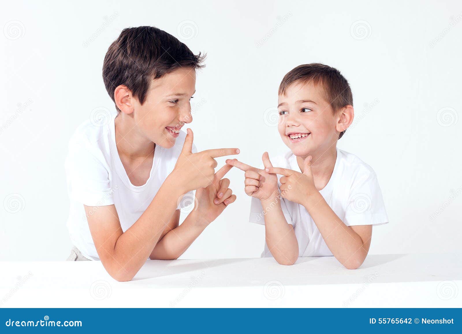 Family Portrait, Two Brothers. Stock Photo - Image of care, love: 55765642