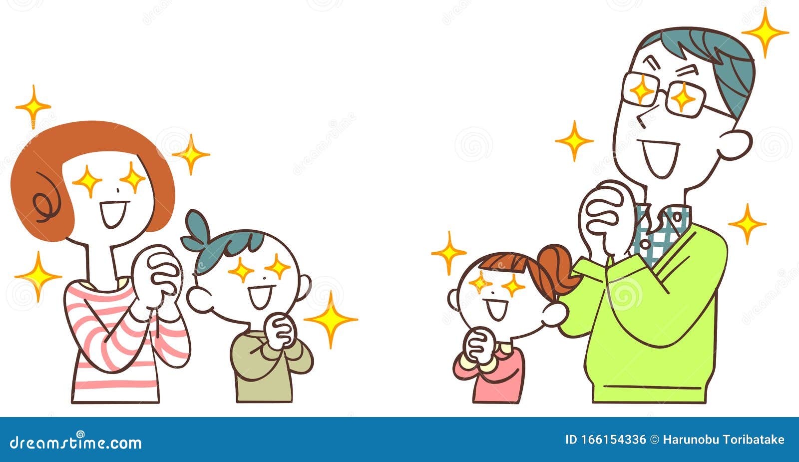 Family Praying Face To Face Stock Vector - Illustration of outline ...