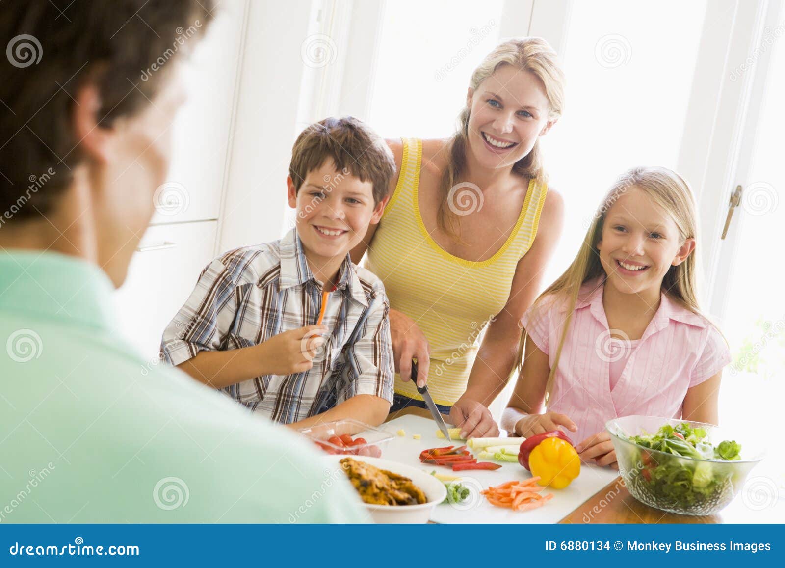 Family Preparing Meal,mealtime Together Stock Photo - Image of ...