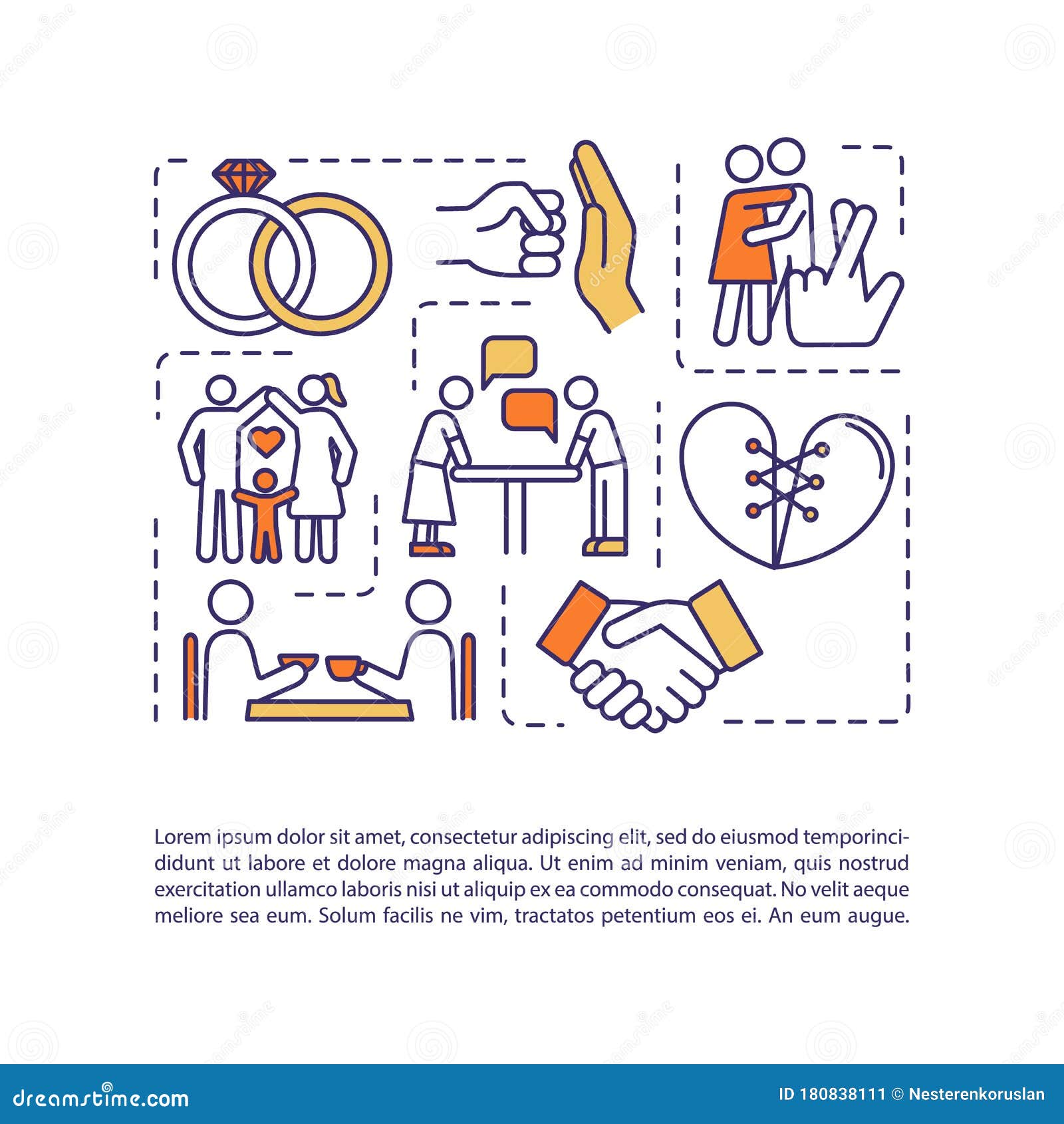 Family Problems Solving Concept Icon with Text Stock Vector ...