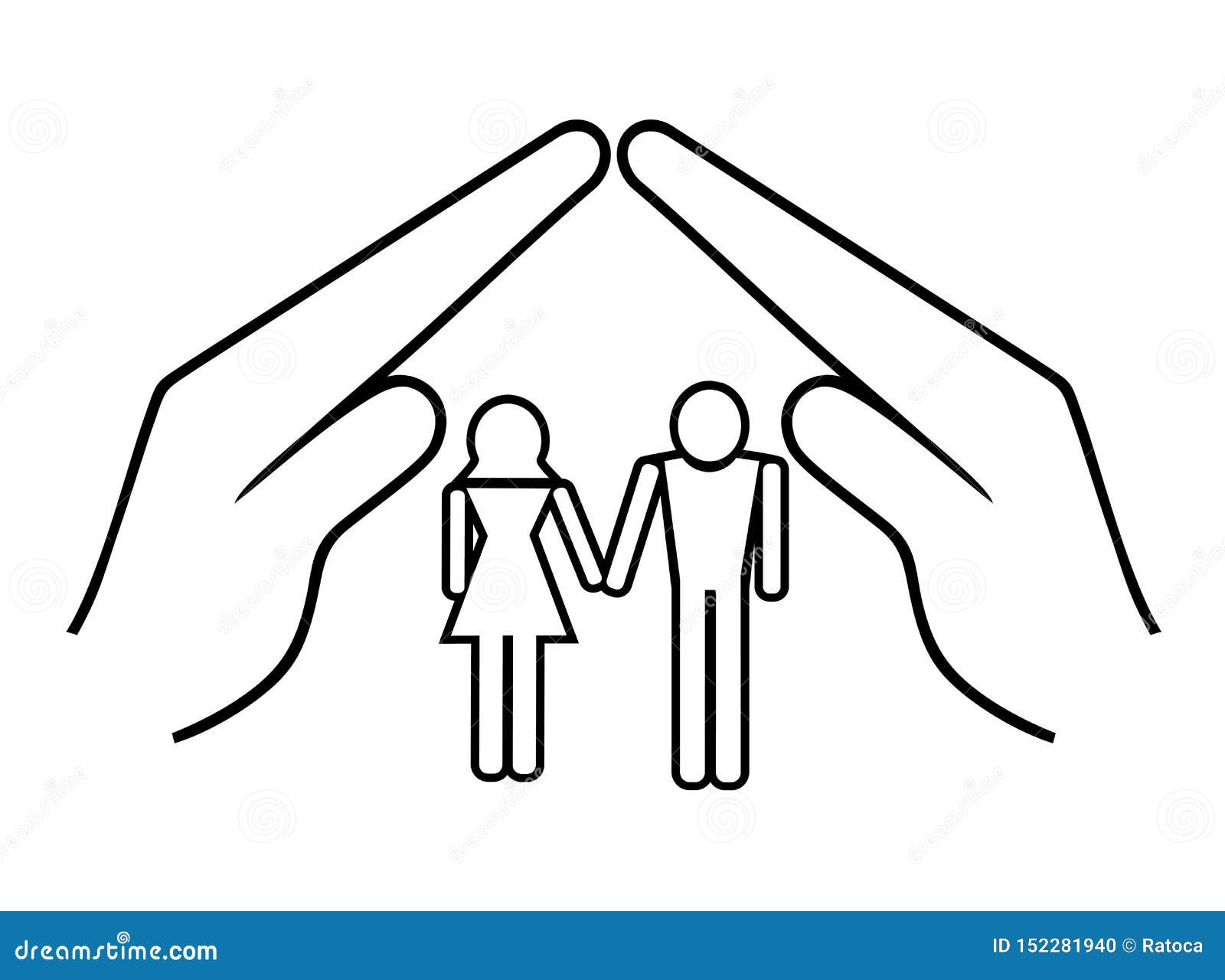 Family protect icon stock vector. Illustration of icon - 152281940