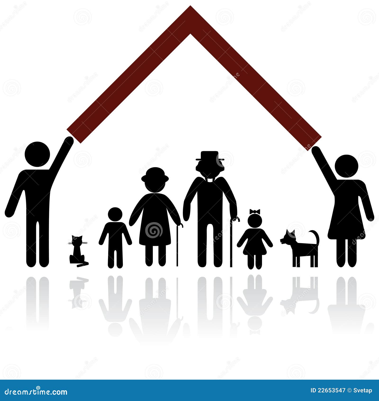 Family Protection Illustration. Stock Vector - Illustration of ...