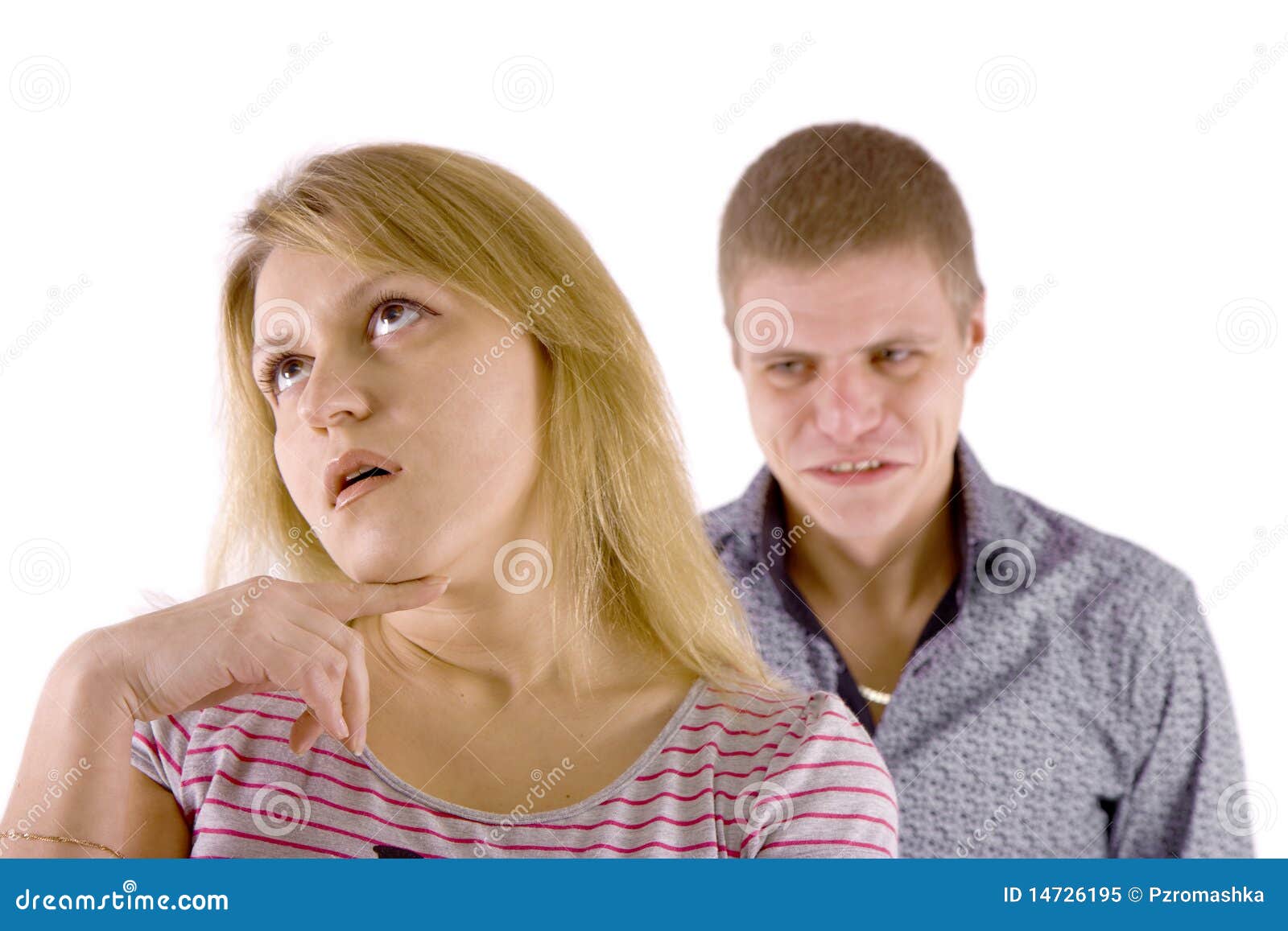 Family Quarrel. White Background Stock Image - Image of conflict ...