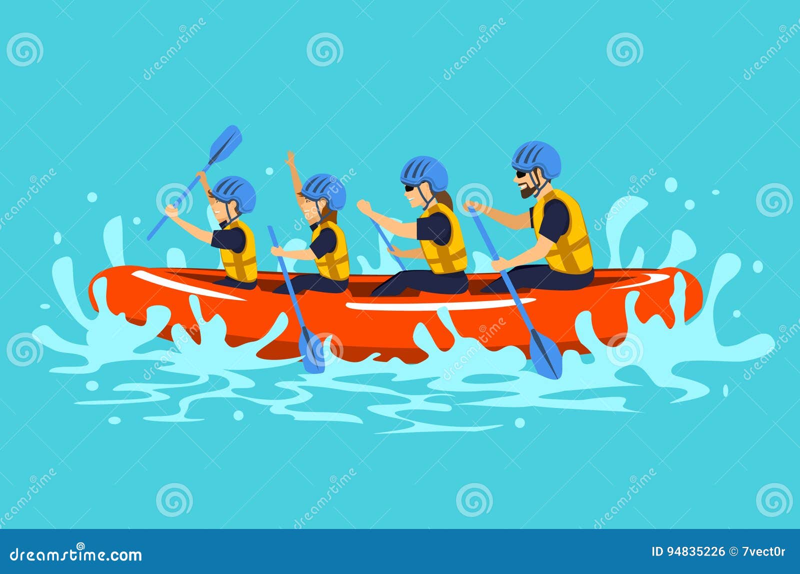 Rafting Vector Icon On White Background. Flat Vector Rafting Icon ...