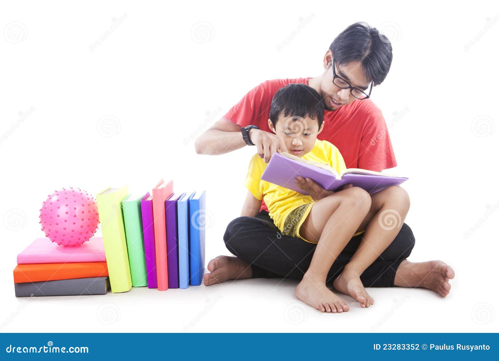 Family Reading Time stock photo. Image of isolated, learn - 23283352