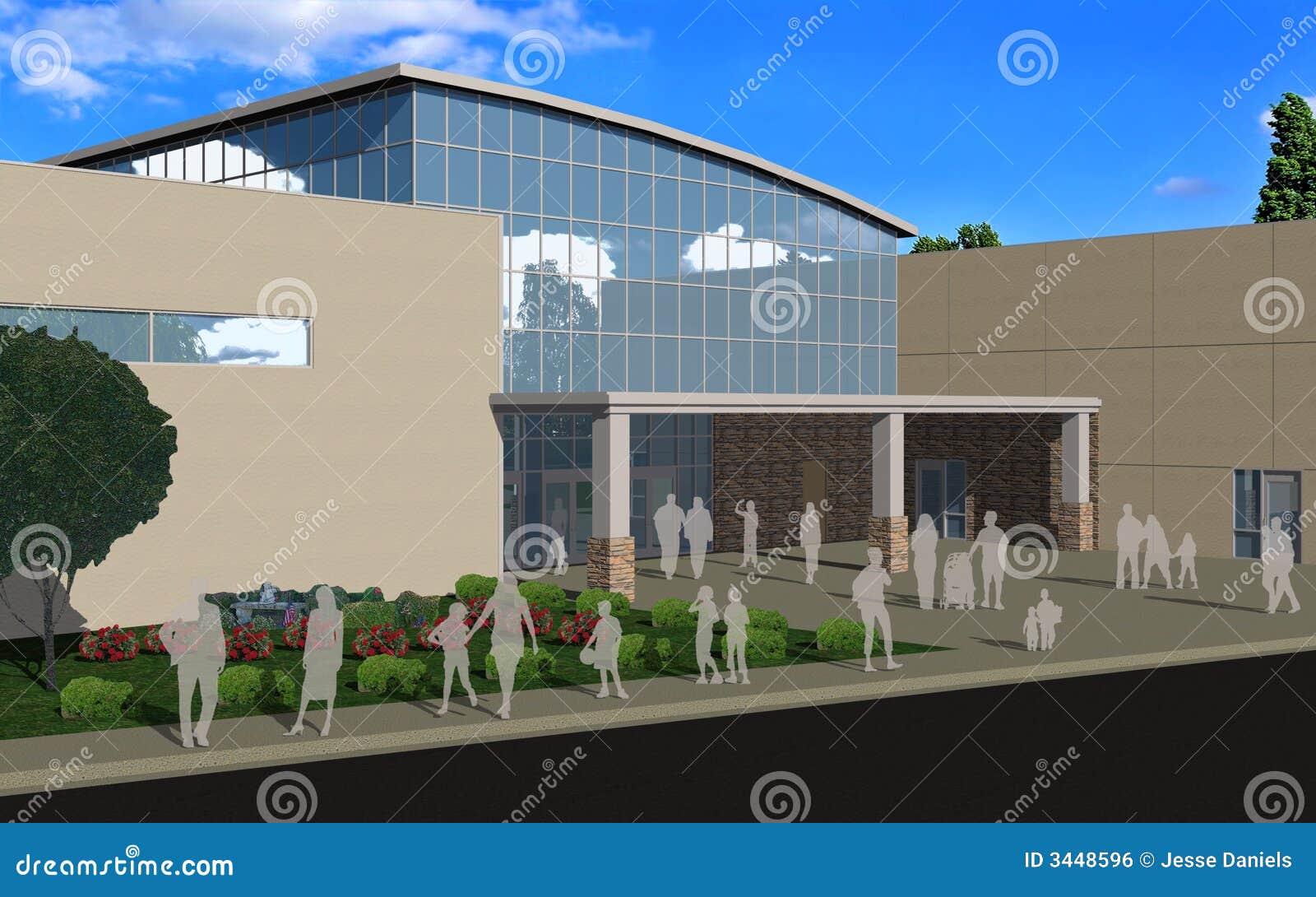 Family recreation center2 stock photo. Image of building - 3448596