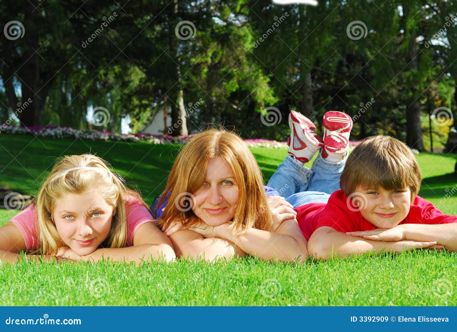Family relaxing stock image. Image of happy, daughter - 3392909