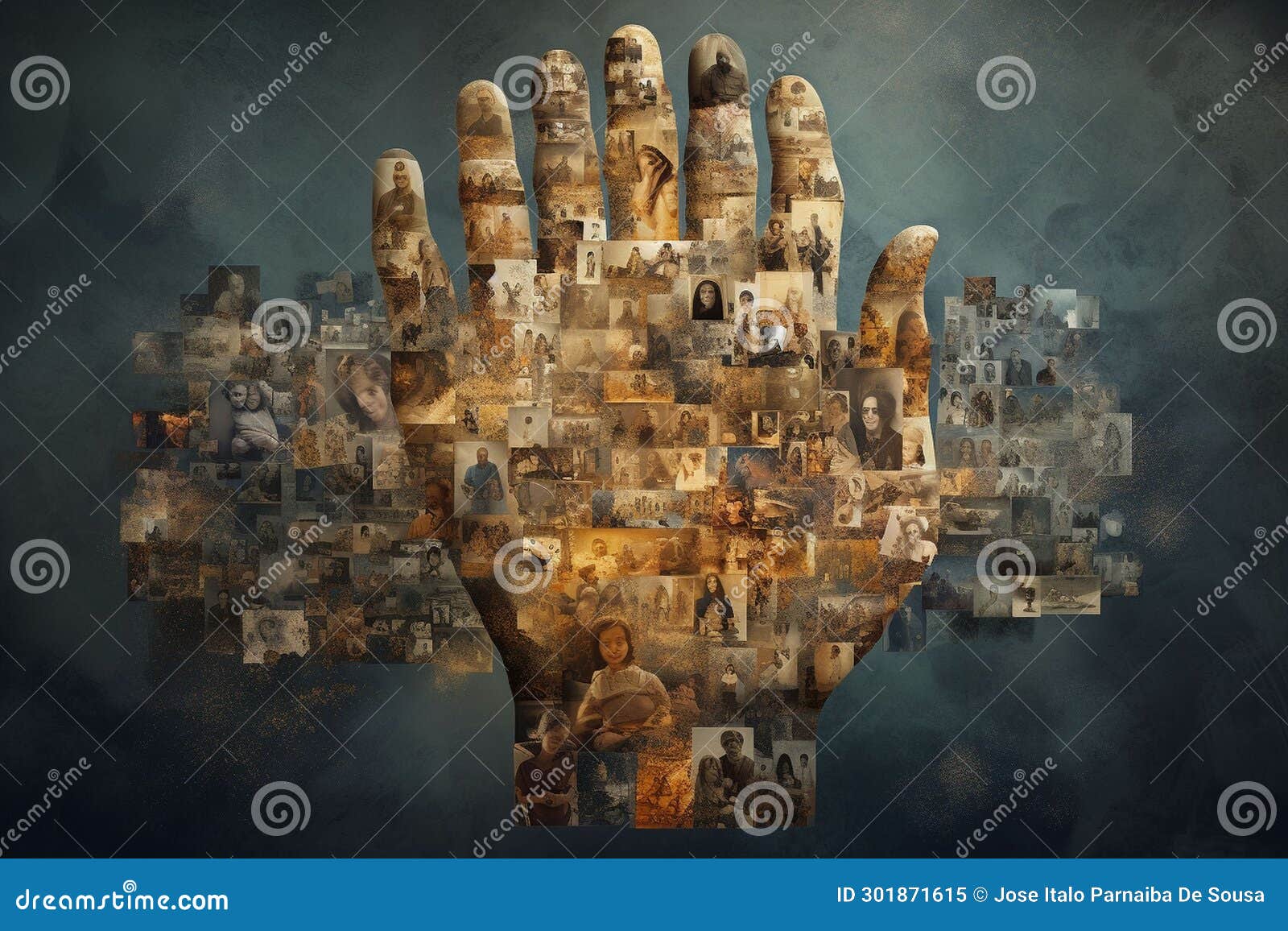 Family Handprints Vector Illustration. Family Handprints Of Mom, Dad ...