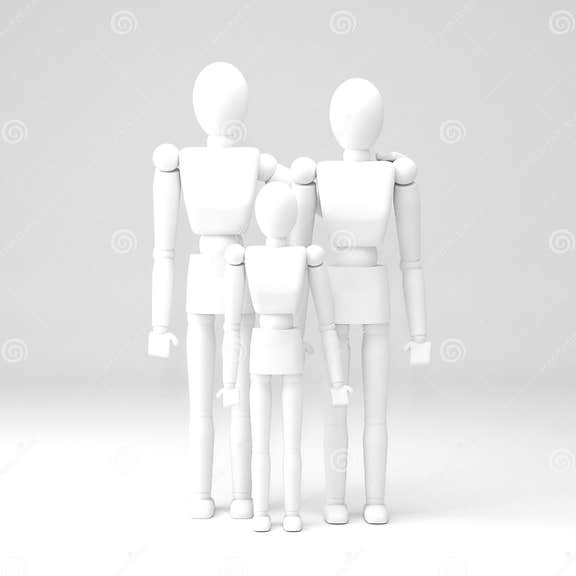 Family render 3D stock illustration. Illustration of child - 59689267