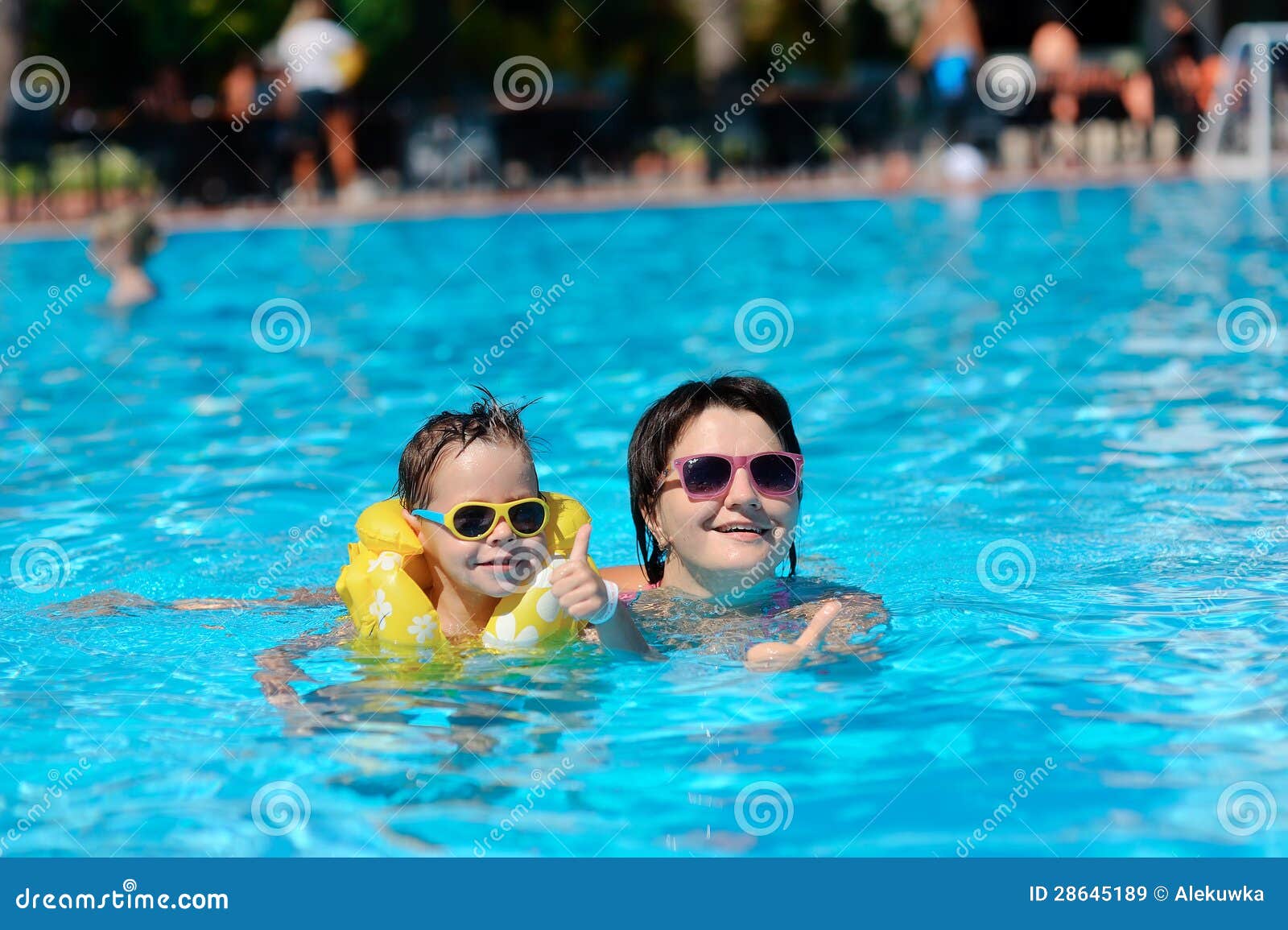 Family rest in pool stock image. Image of little, outdoors - 28645189