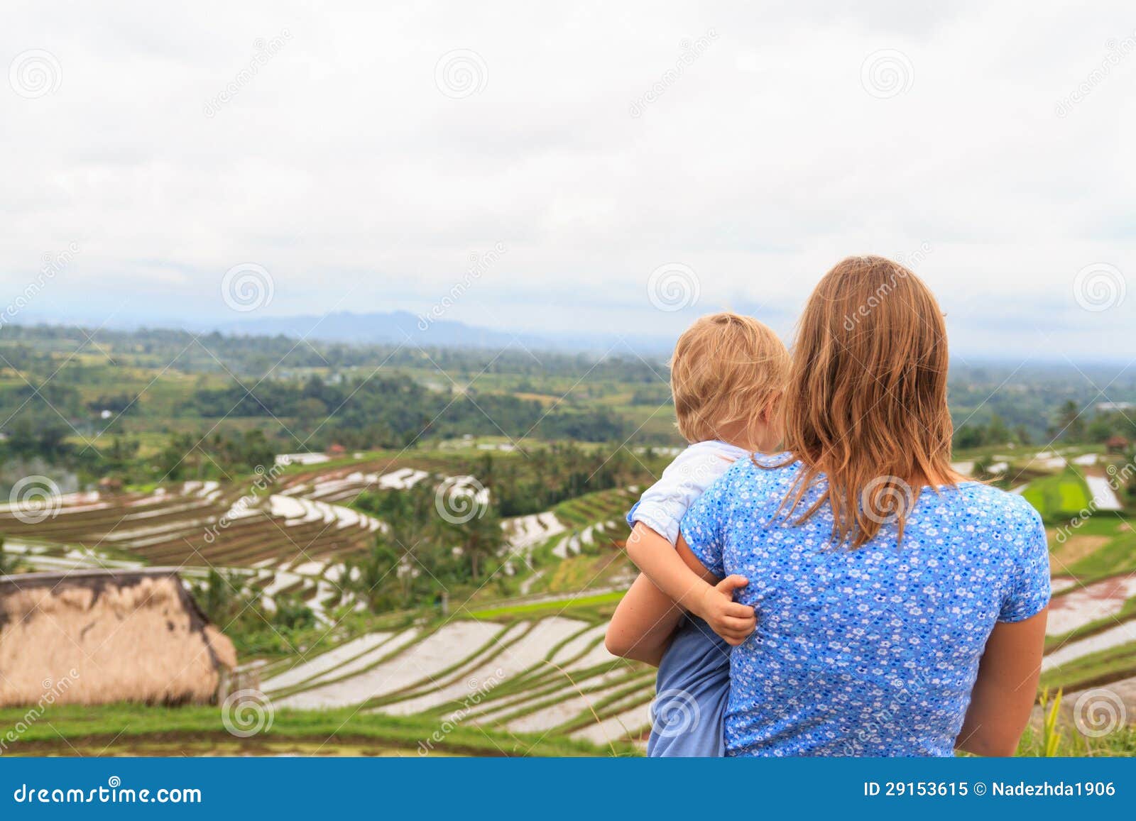 Family in rice fields stock image. Image of bali, portrait - 29153615