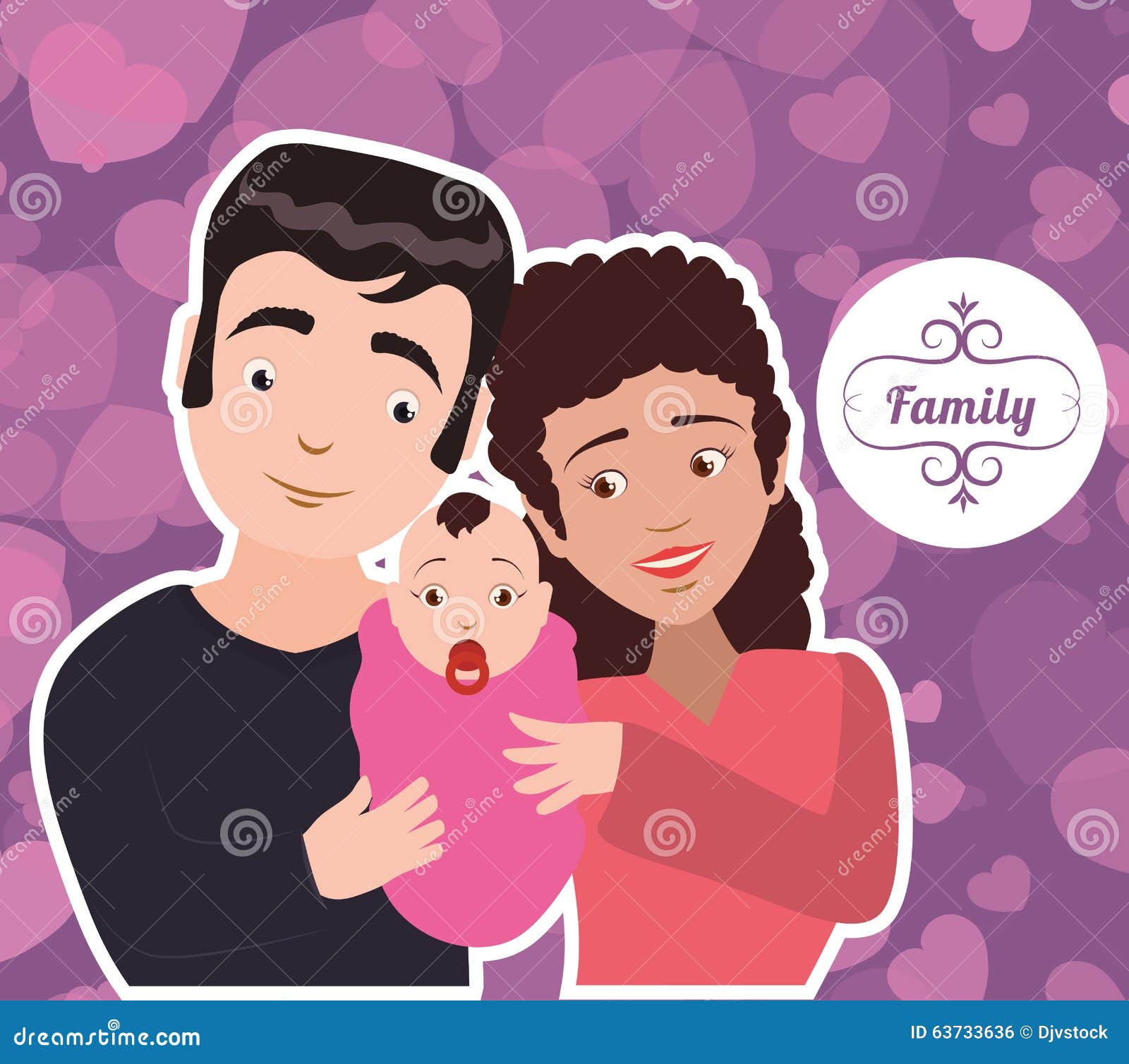 Family and roles design stock vector. Illustration of parents - 63733636