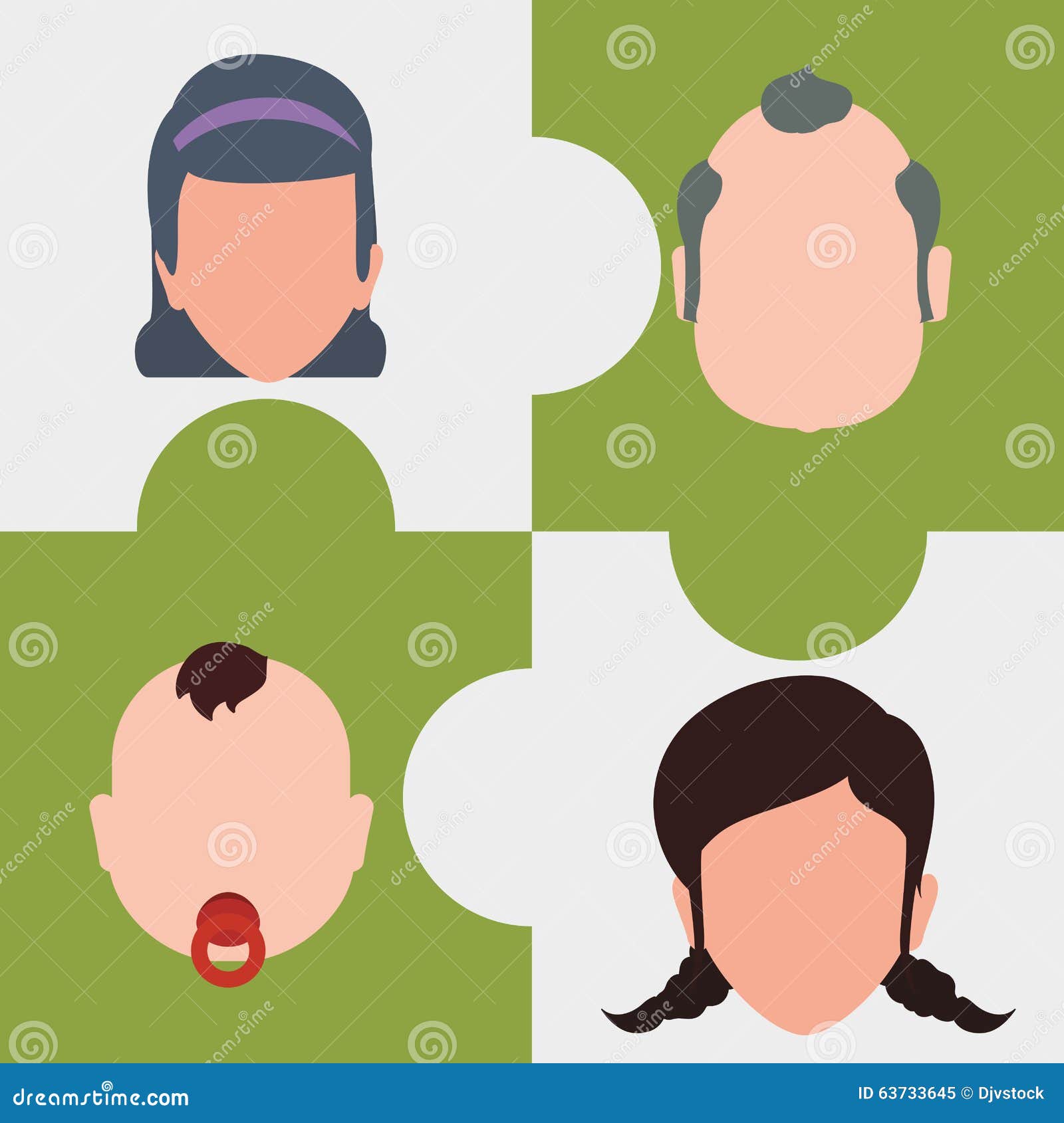 Family and roles design stock vector. Illustration of happy - 63733645