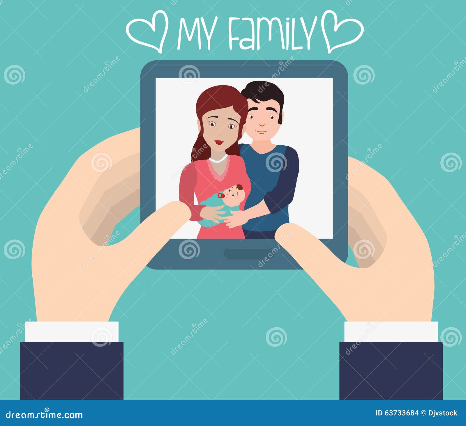 Family and roles design stock vector. Illustration of graphic - 63733684