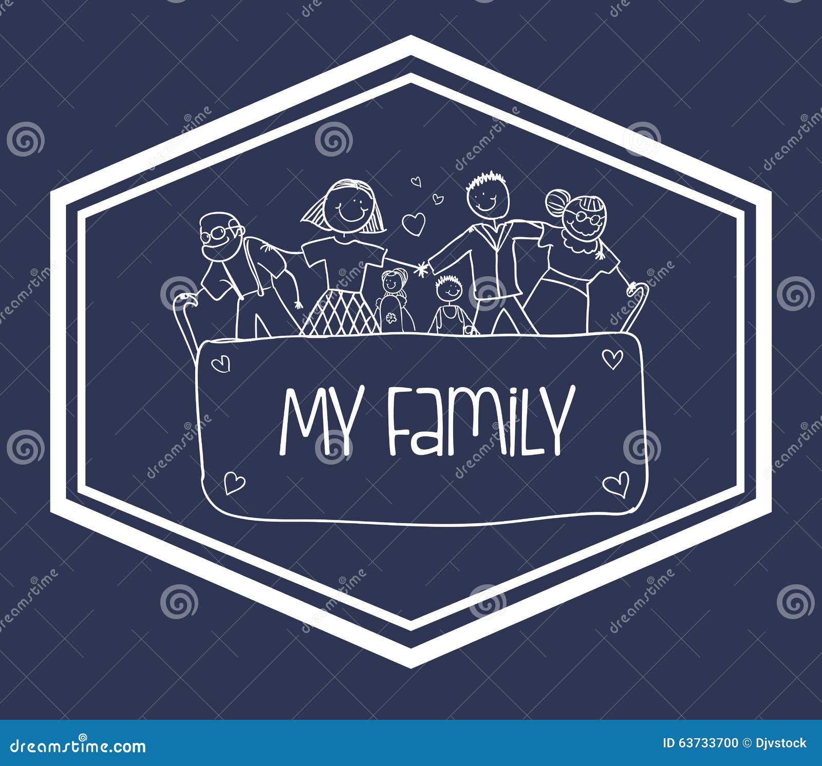 Family and roles design stock vector. Illustration of invitation - 63733700