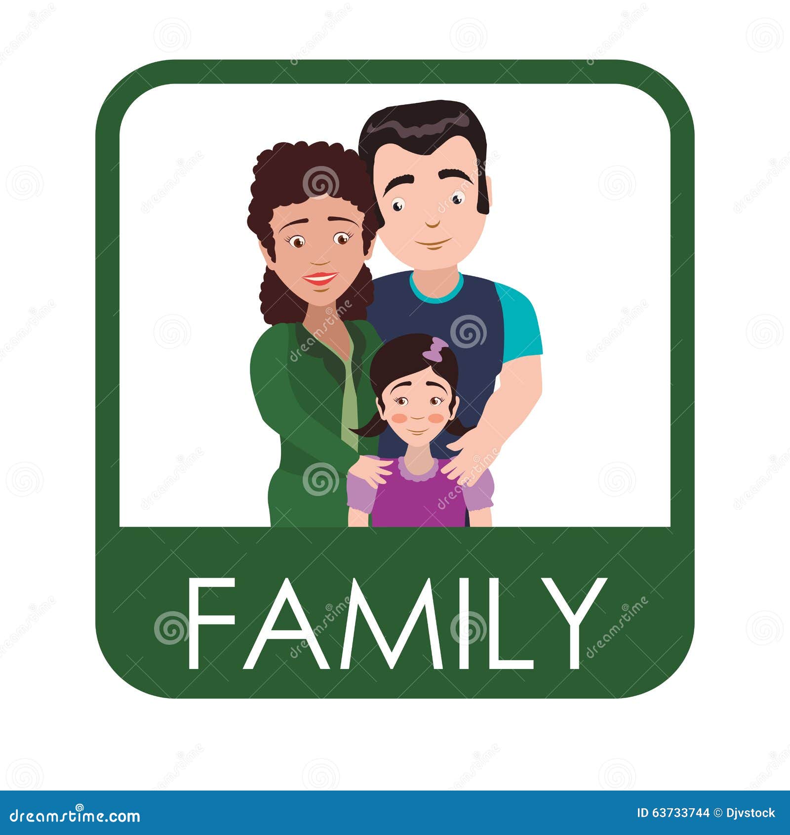 Family and roles design stock vector. Illustration of adorable - 63733744