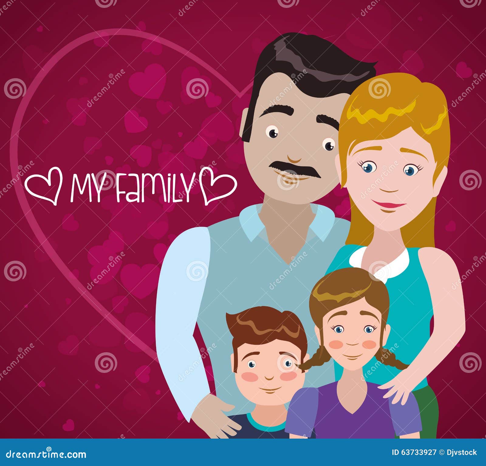 Family And Roles Design Cartoon Vector | CartoonDealer.com #63733927