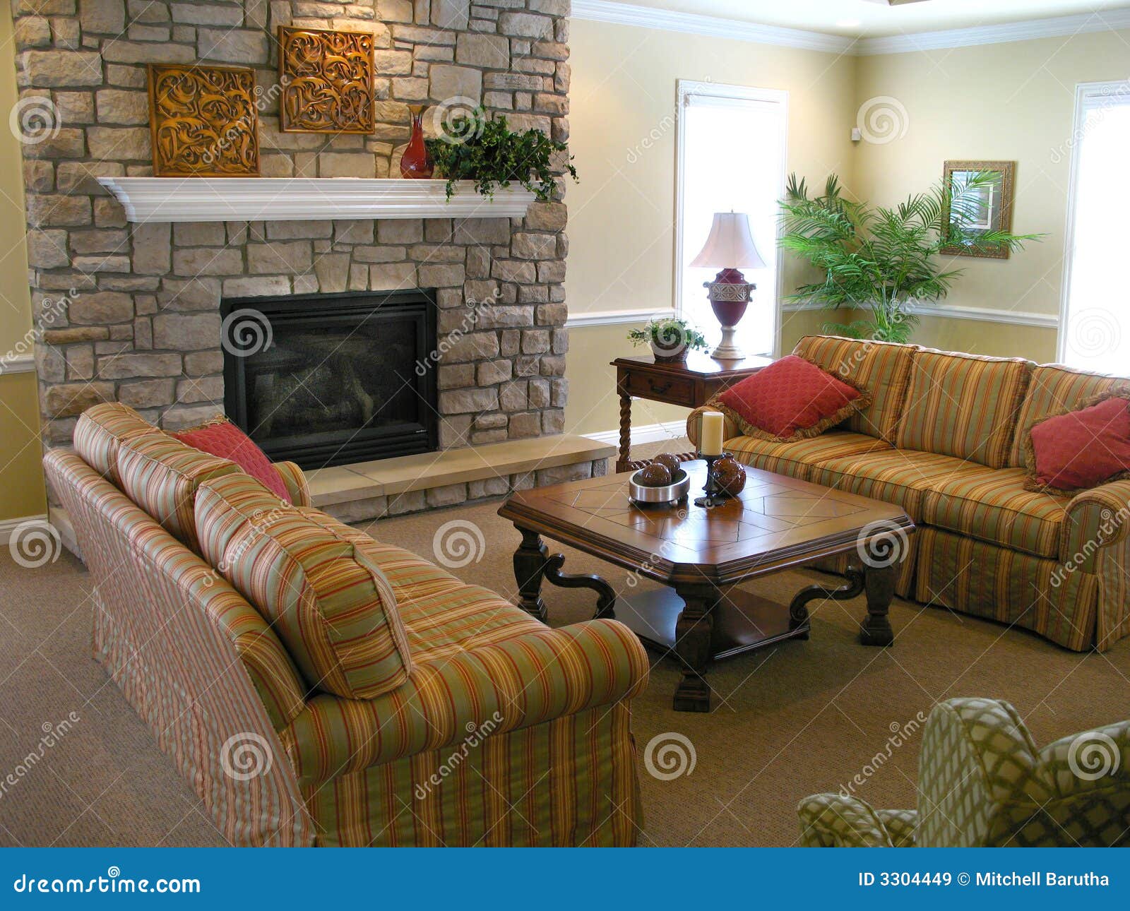 Family room with fireplace stock image. Image of comfortable - 3304449