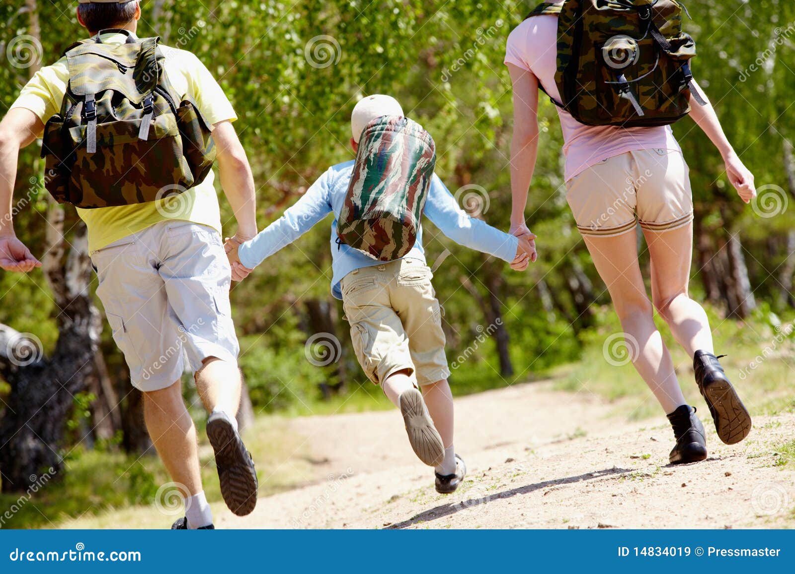 Family running stock image. Image of female, group, adult - 14834019