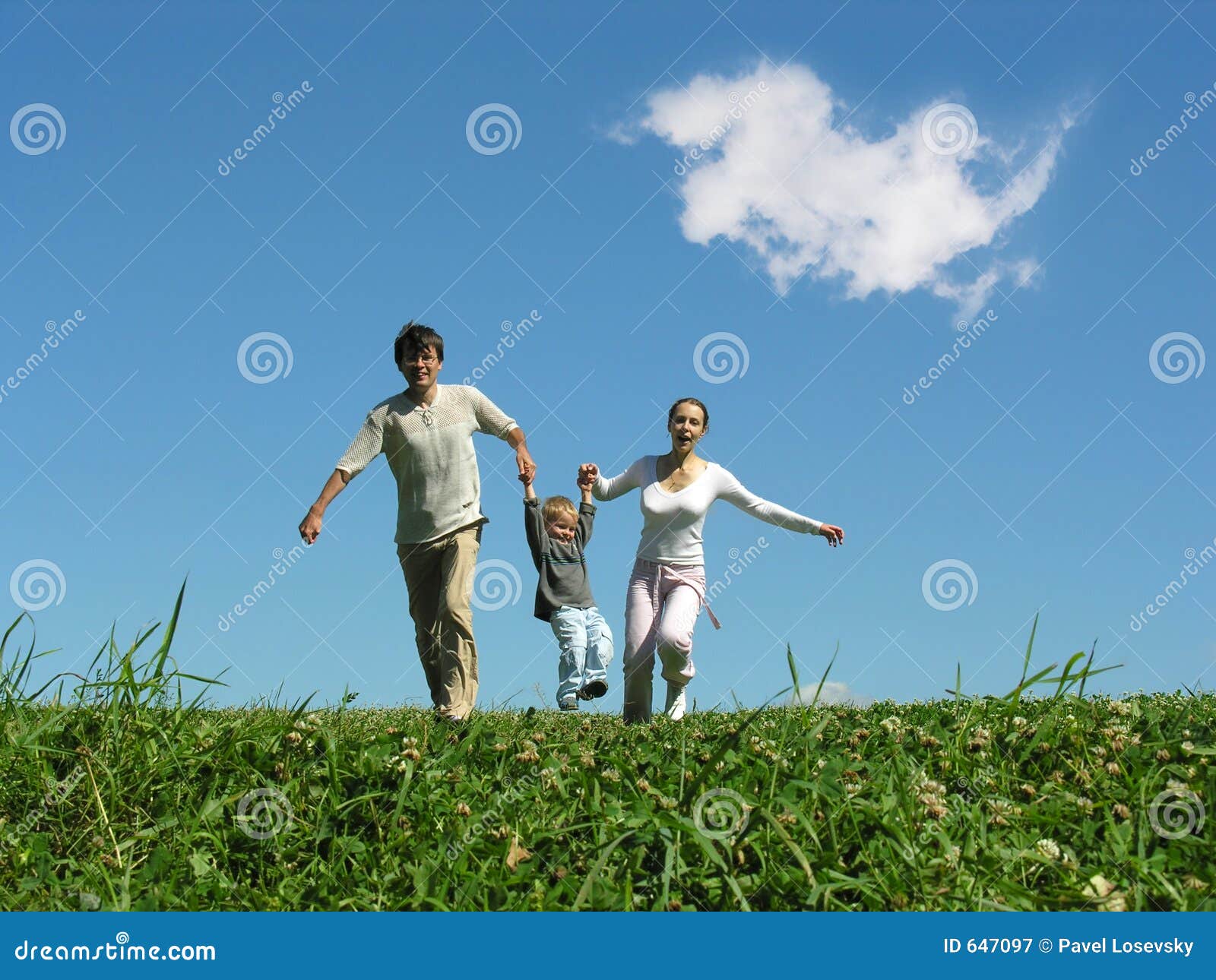 Family running stock image. Image of herb, outdoor, happiness - 647097