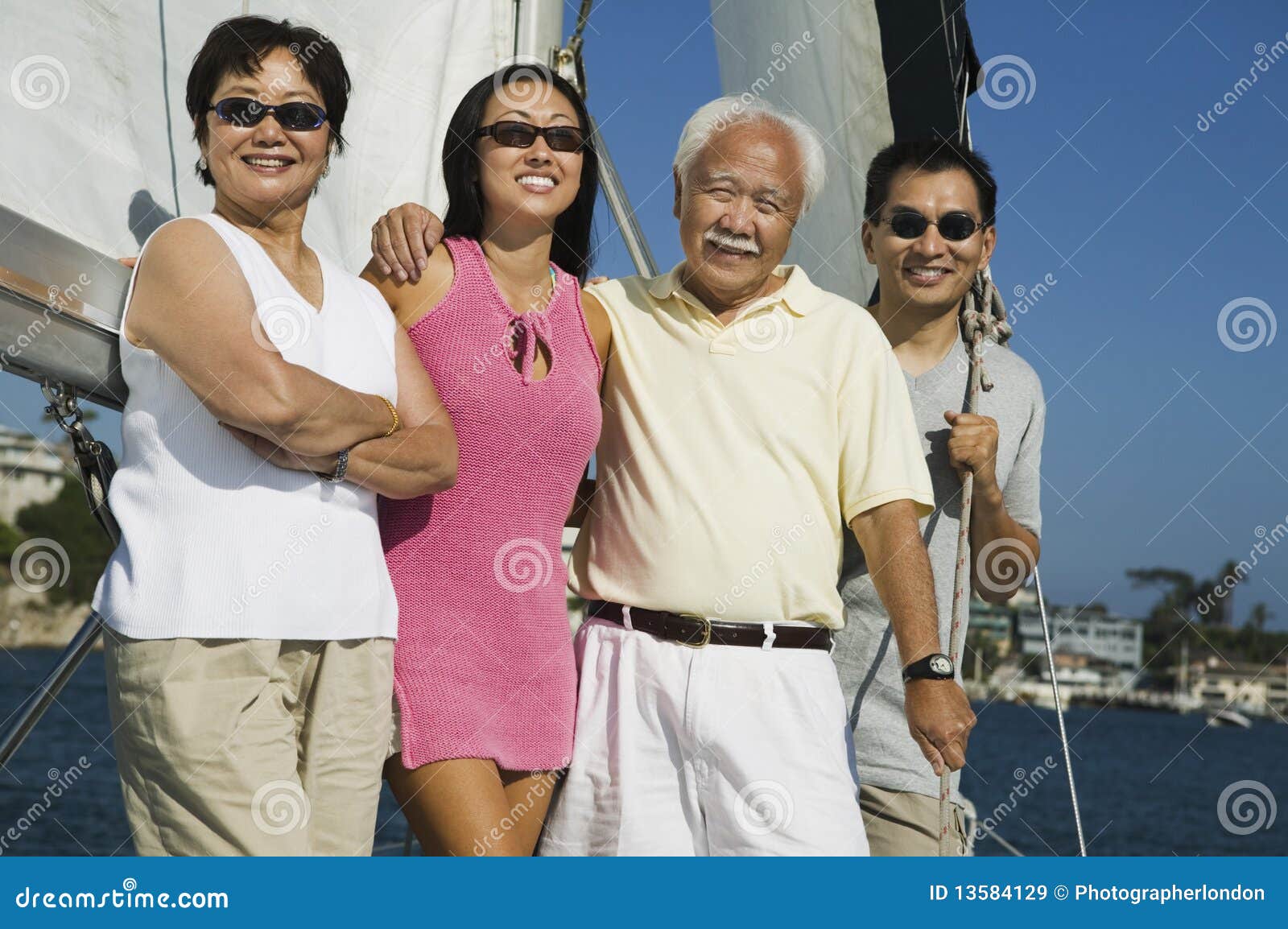 Family Sailing On A Luxury Yacht Stock Image | CartoonDealer.com #42903865