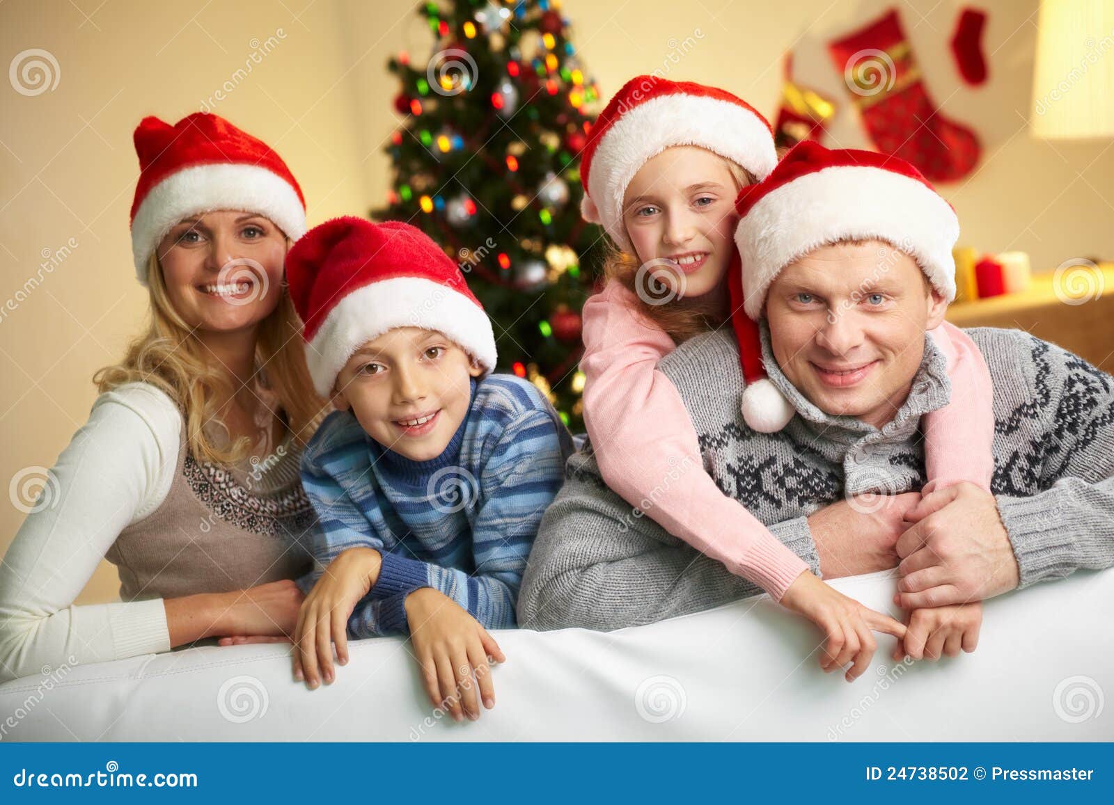 Family of Santas stock photo. Image of christmas, happy - 24738502