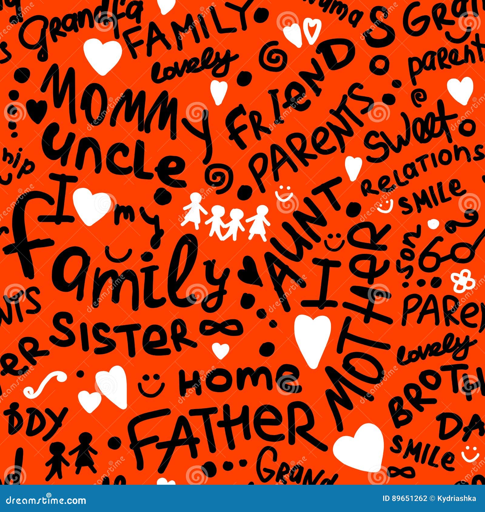 Family. Seamless Pattern for Your Design Stock Vector - Illustration of ...