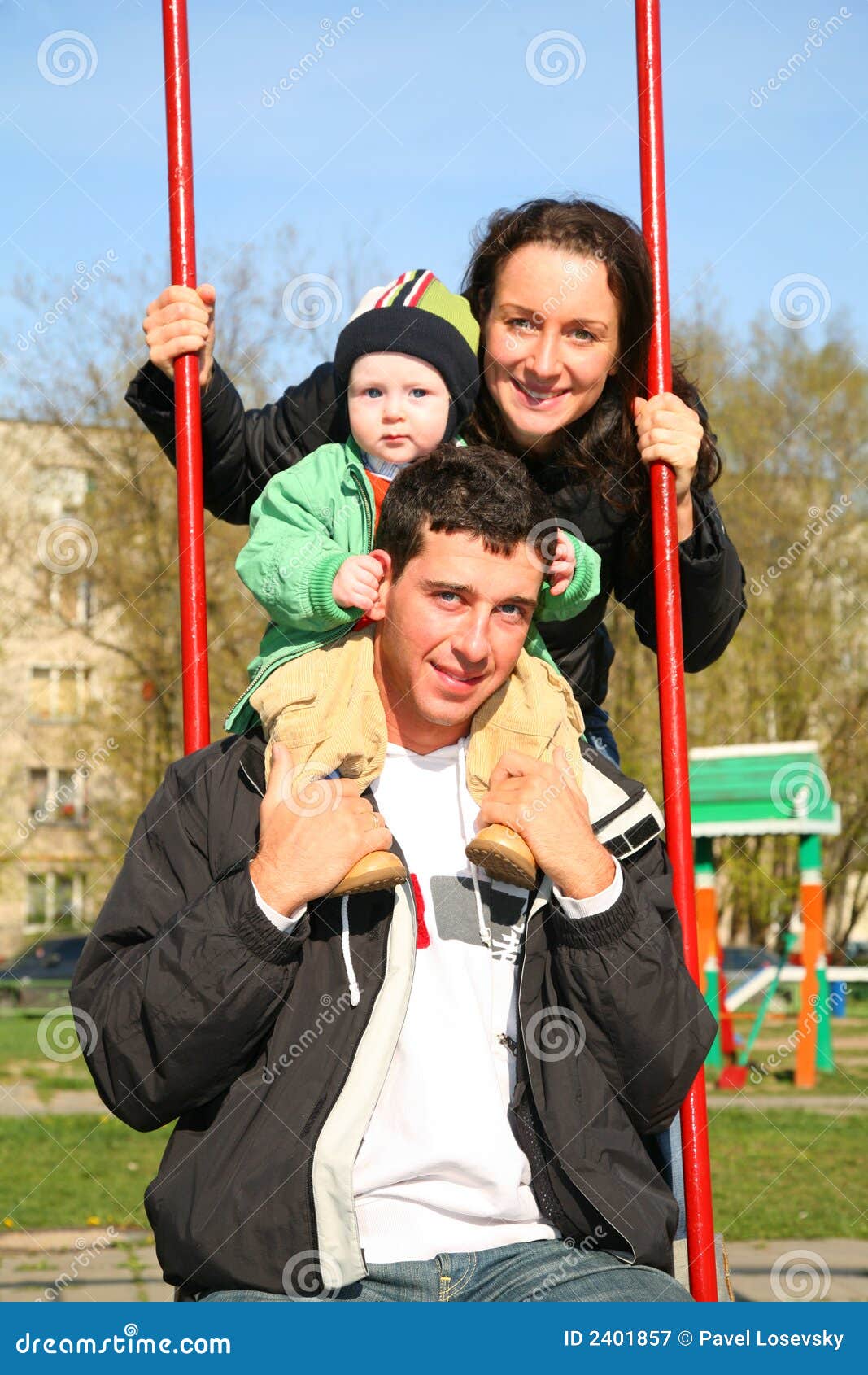 Family on seesaw stock image. Image of child, outdoors - 2401857