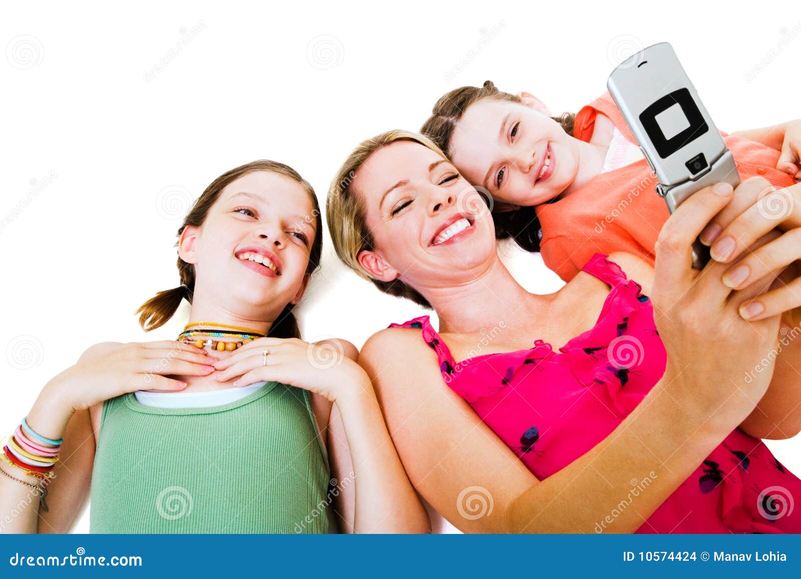 Family Sending Picture Messages Stock Photo - Image of childhood ...