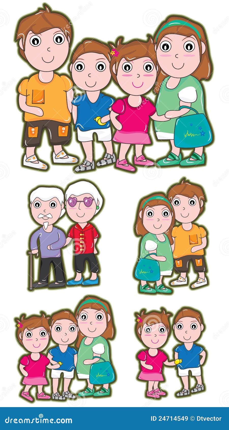 Family Set_eps stock vector. Illustration of draw, collection - 24714549