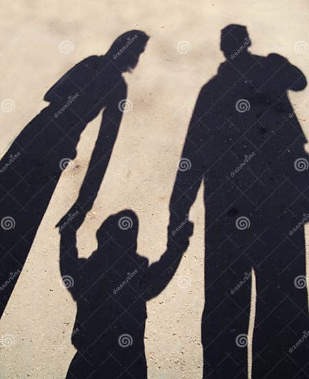 Family shadow silhouette stock photo. Image of holding - 19892832