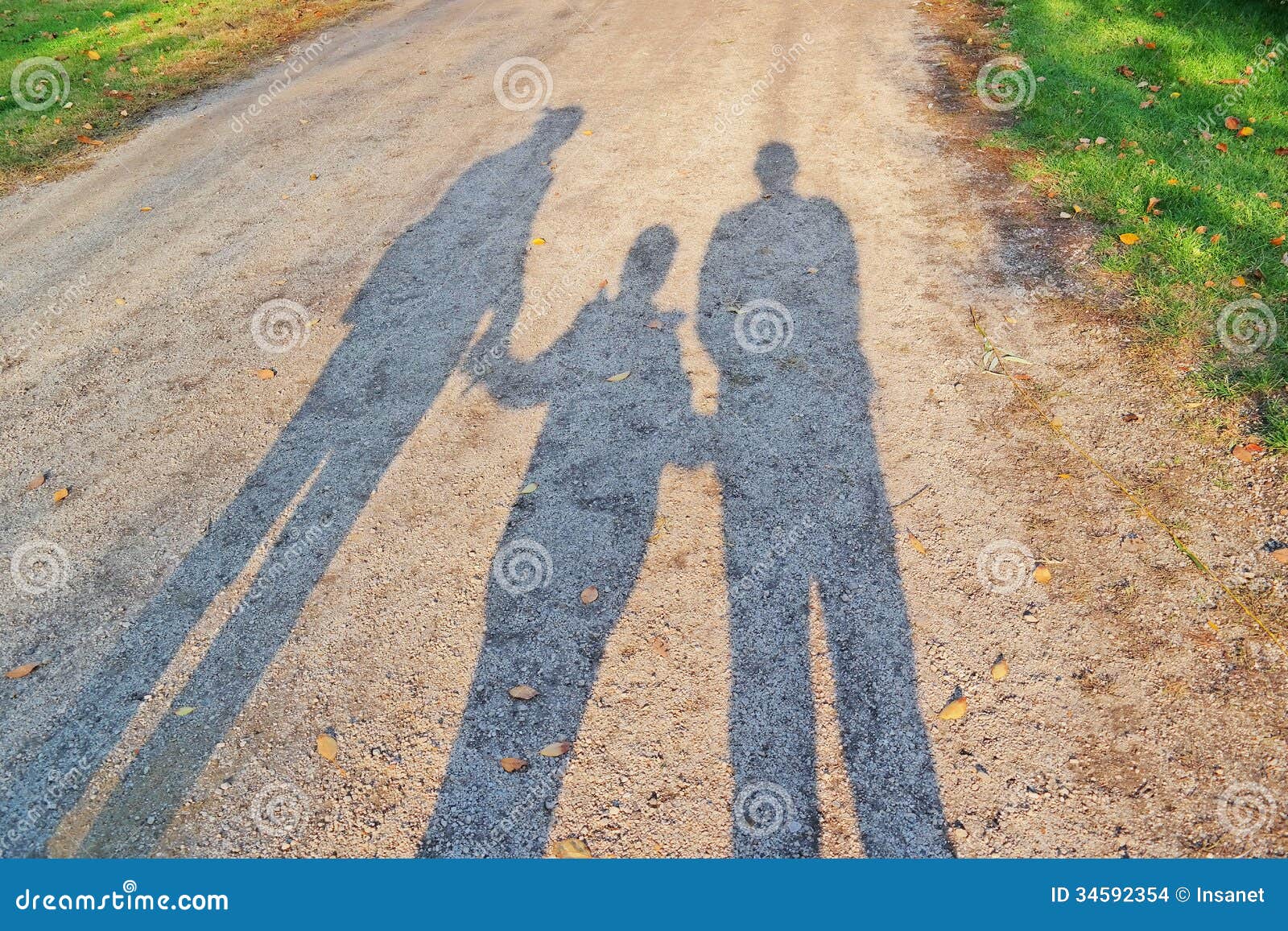 Family shadow stock photo. Image of park, parent, lovely - 34592354