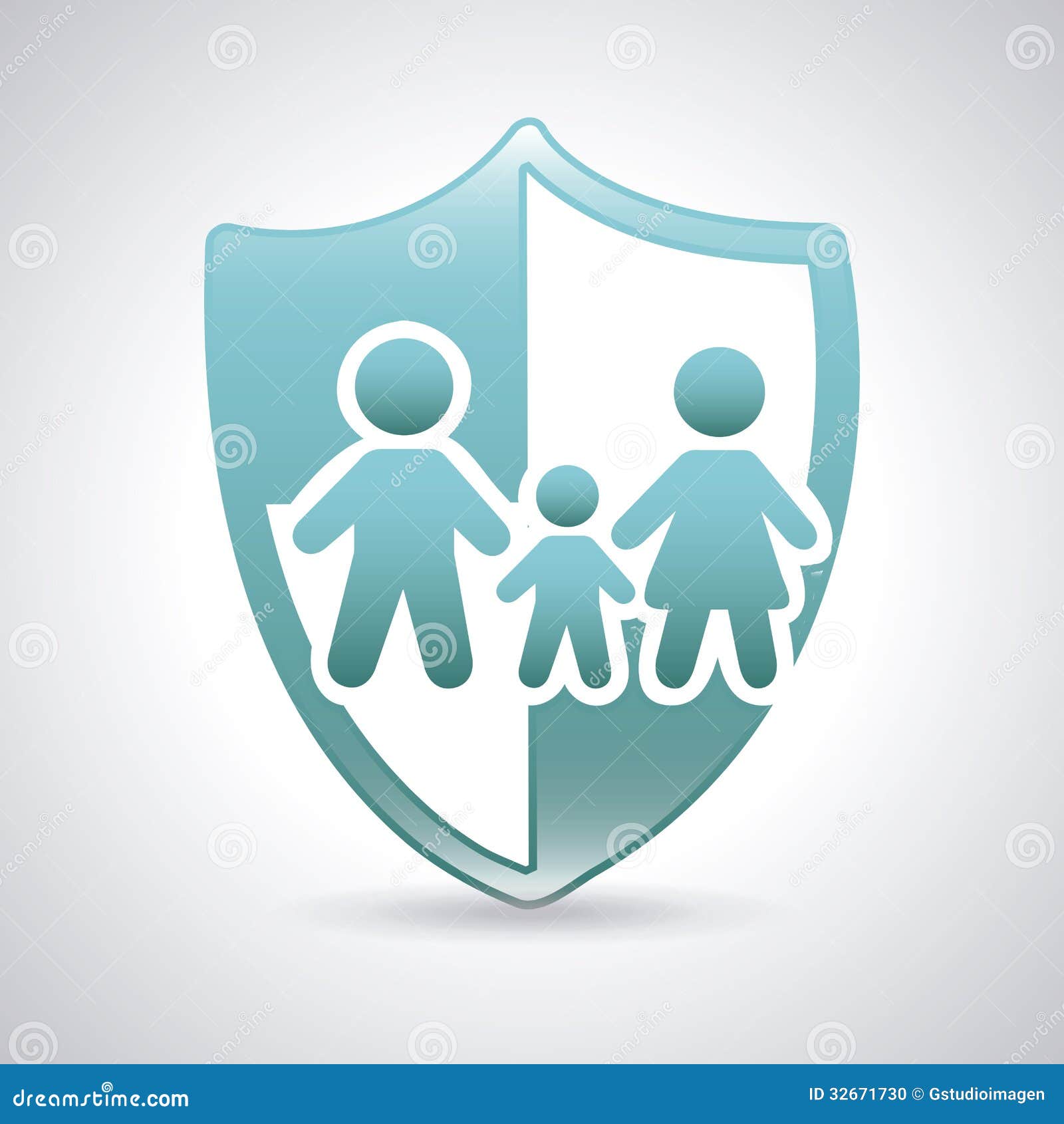 Family shield stock vector. Illustration of concept, graphic - 32671730