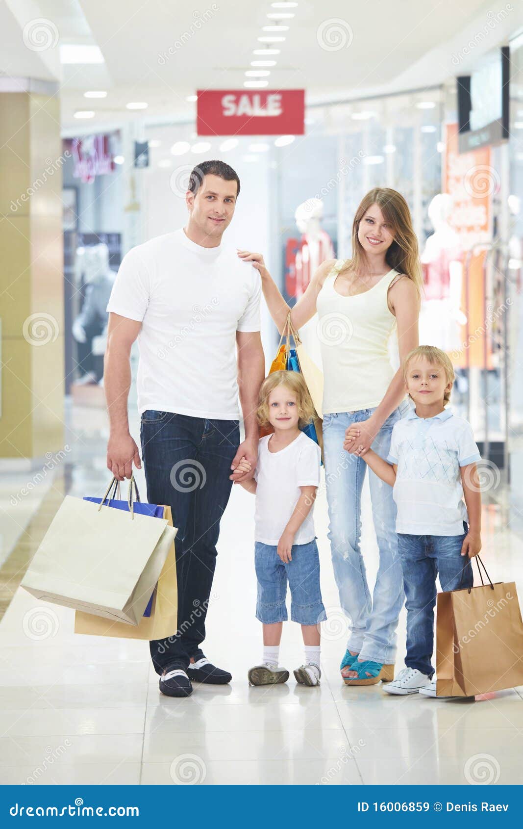 Family in shop stock image. Image of adult, father, girl - 16006859