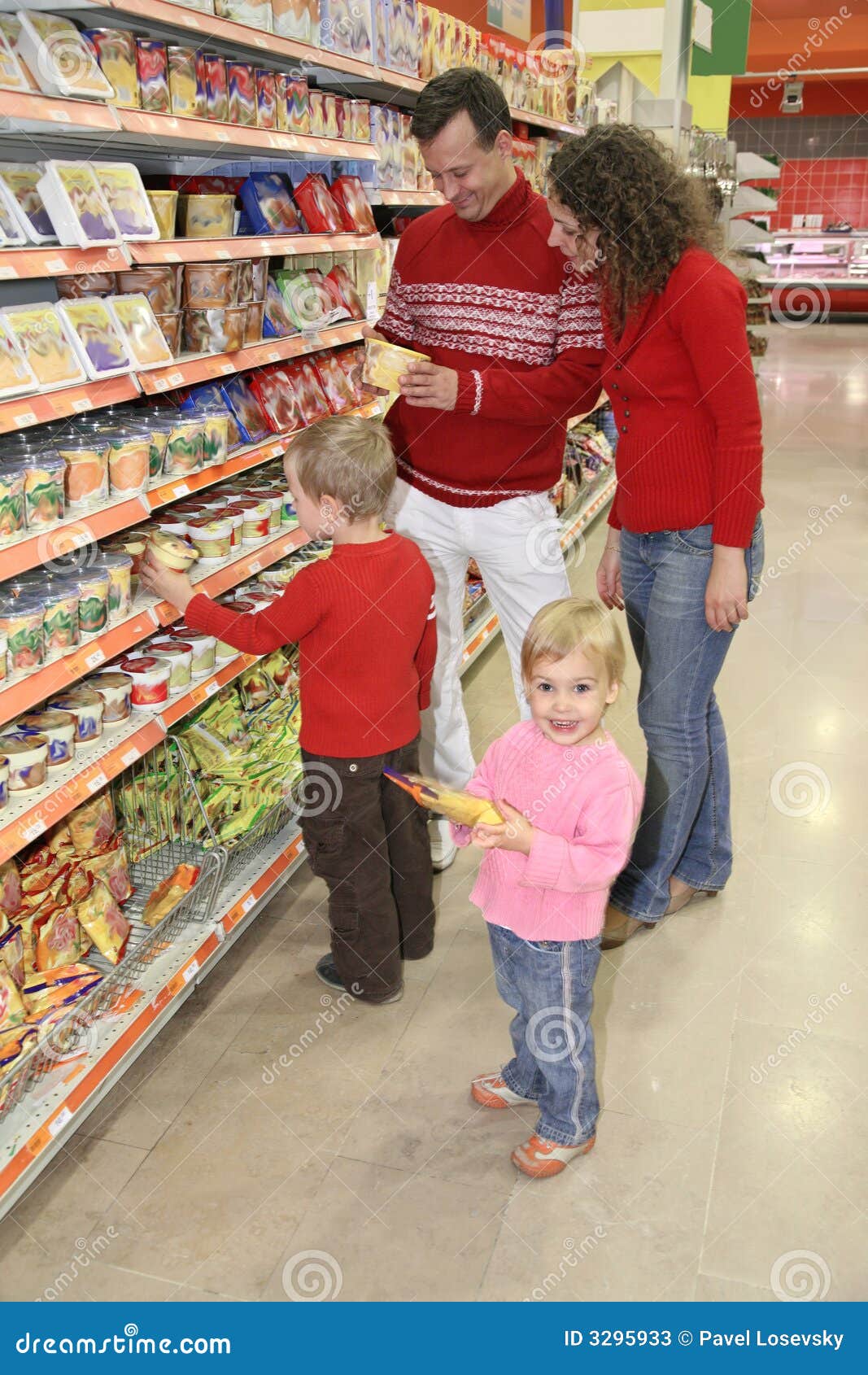 Family in shop stock image. Image of health, indoors, buying - 3295933