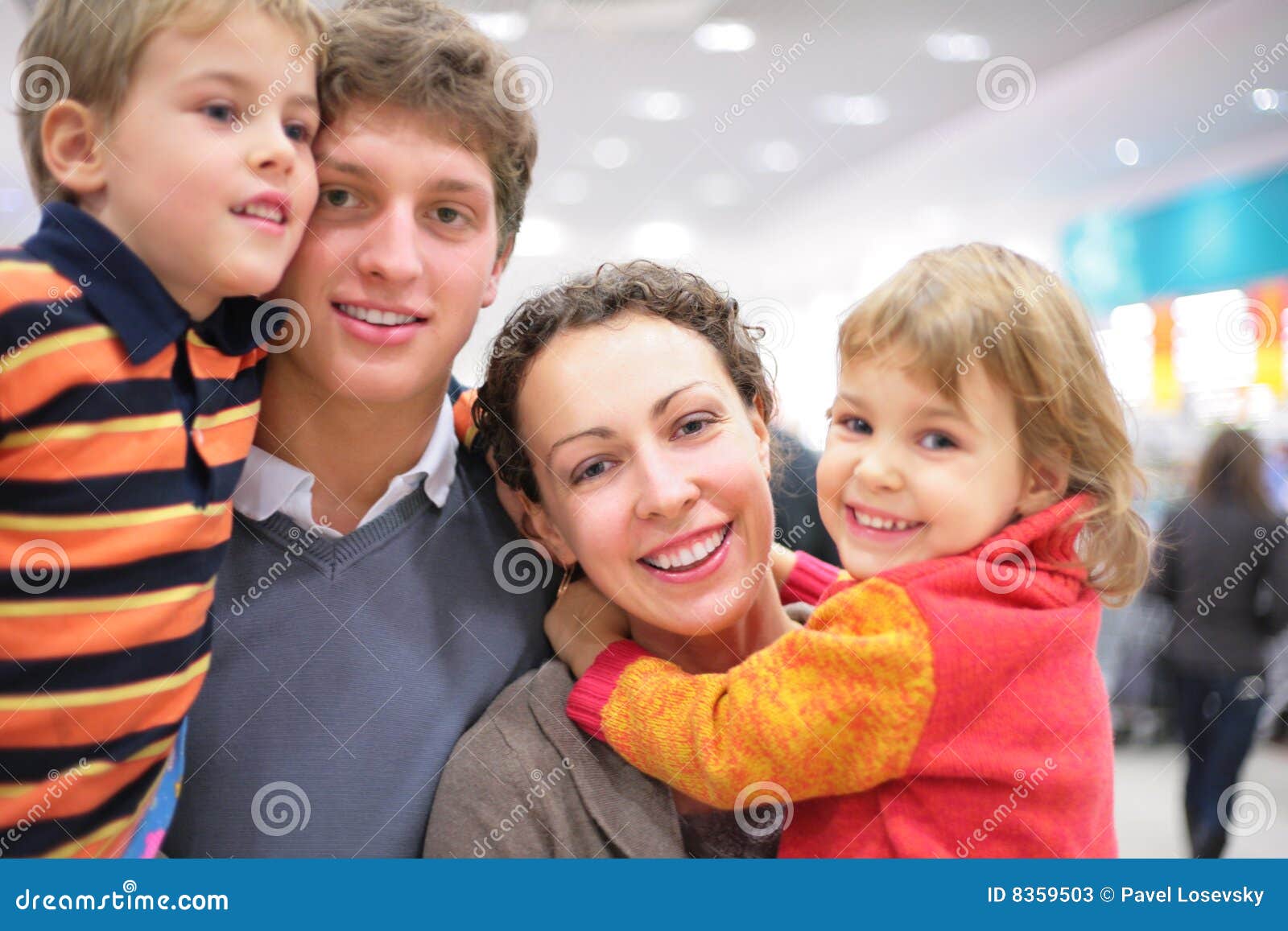 Family in shop stock image. Image of commerce, family - 8359503