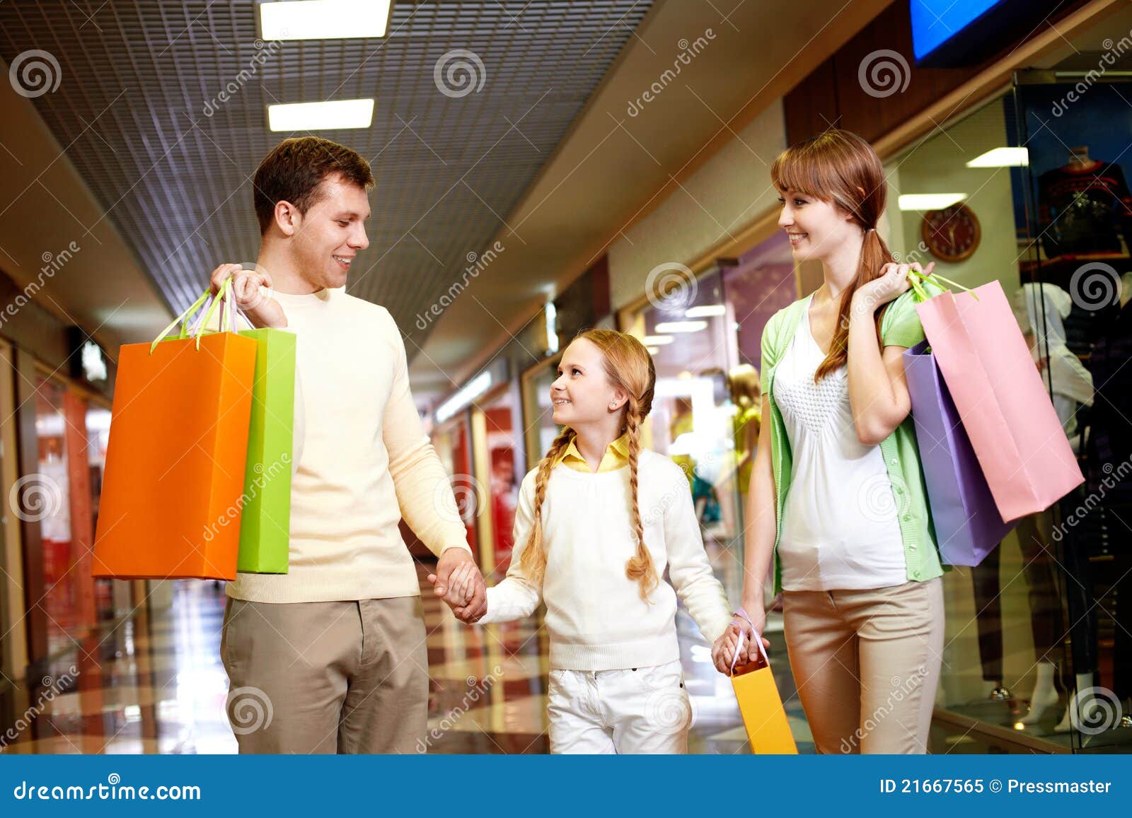 Family of shoppers stock image. Image of father, holding - 21667565
