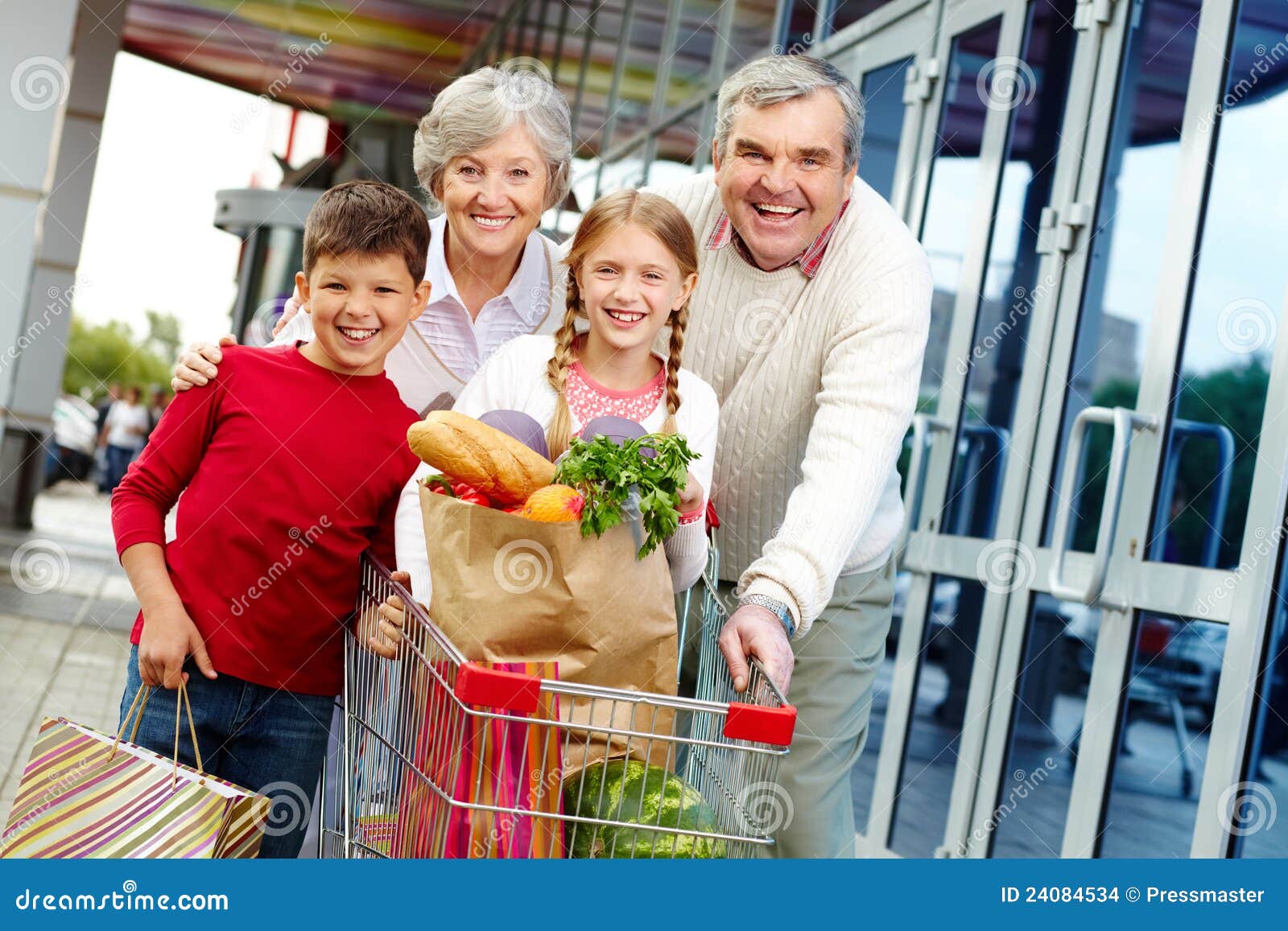 Family of shoppers stock photo. Image of child, girl - 24084534