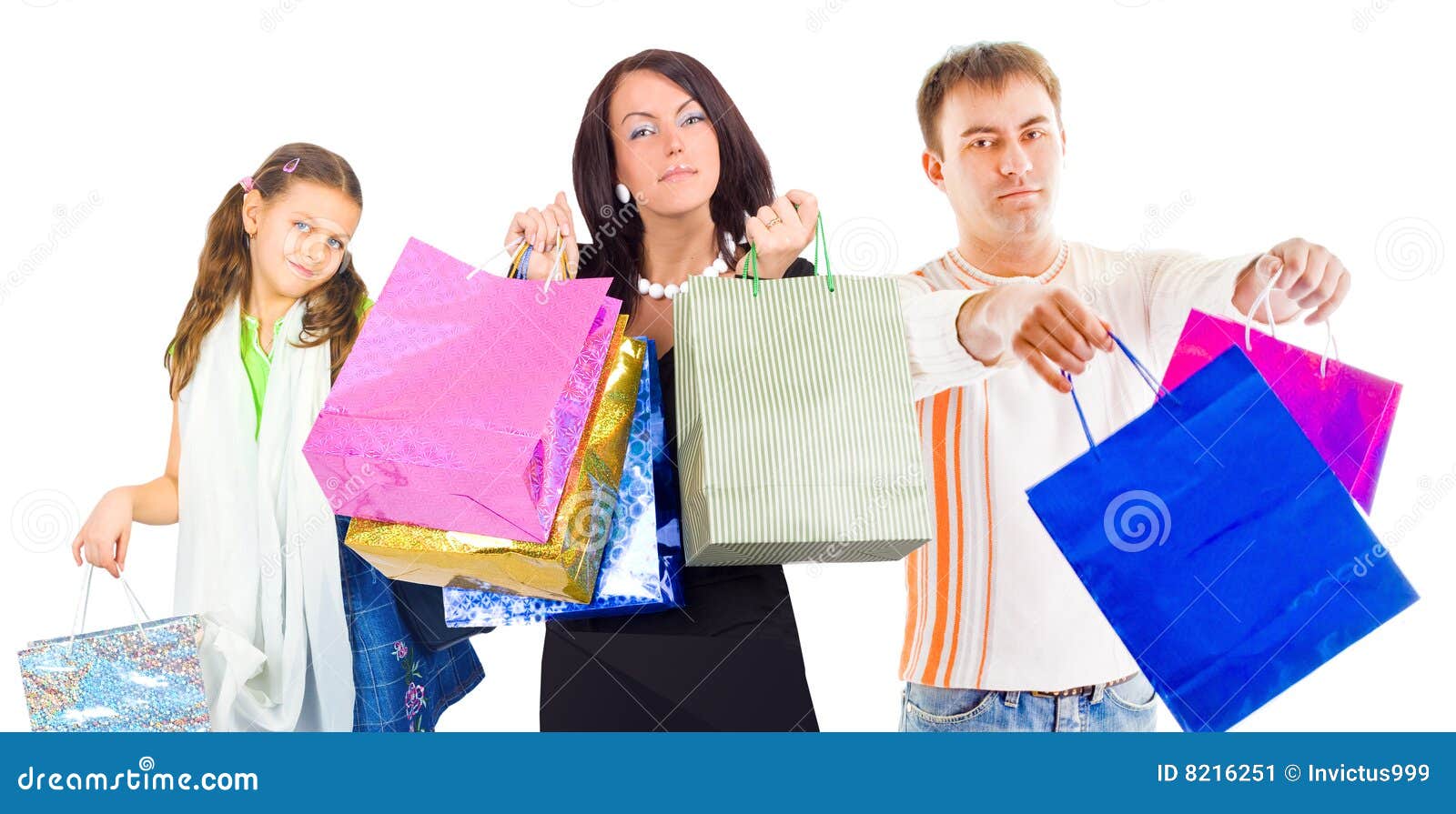 Family shopping stock image. Image of group, shop, happy - 8216251