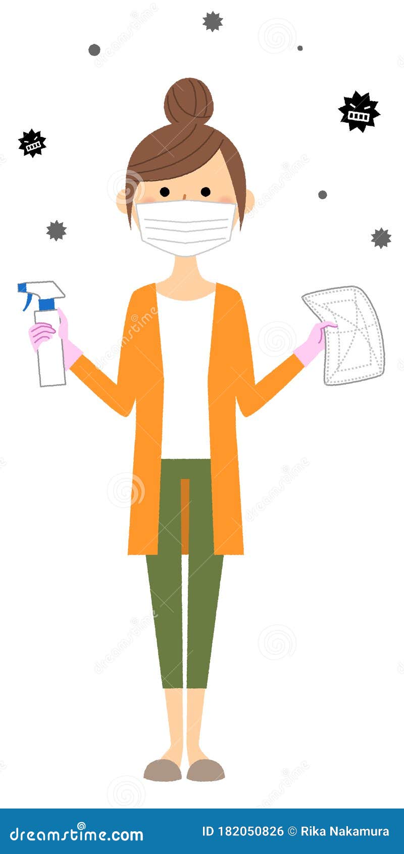 Illustration of a Woman To Sterilize Stock Vector - Illustration of ...