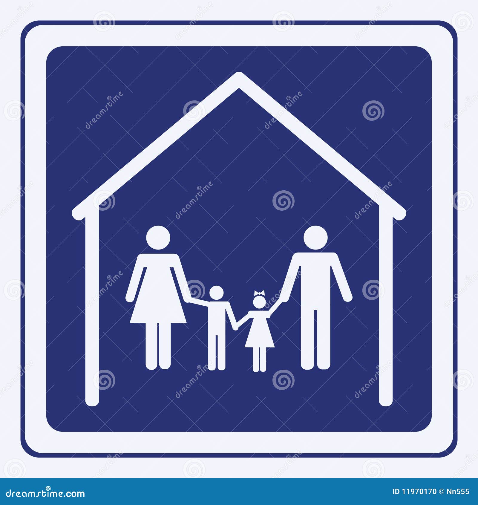 Family sign stock vector. Illustration of parent, nest - 11970170