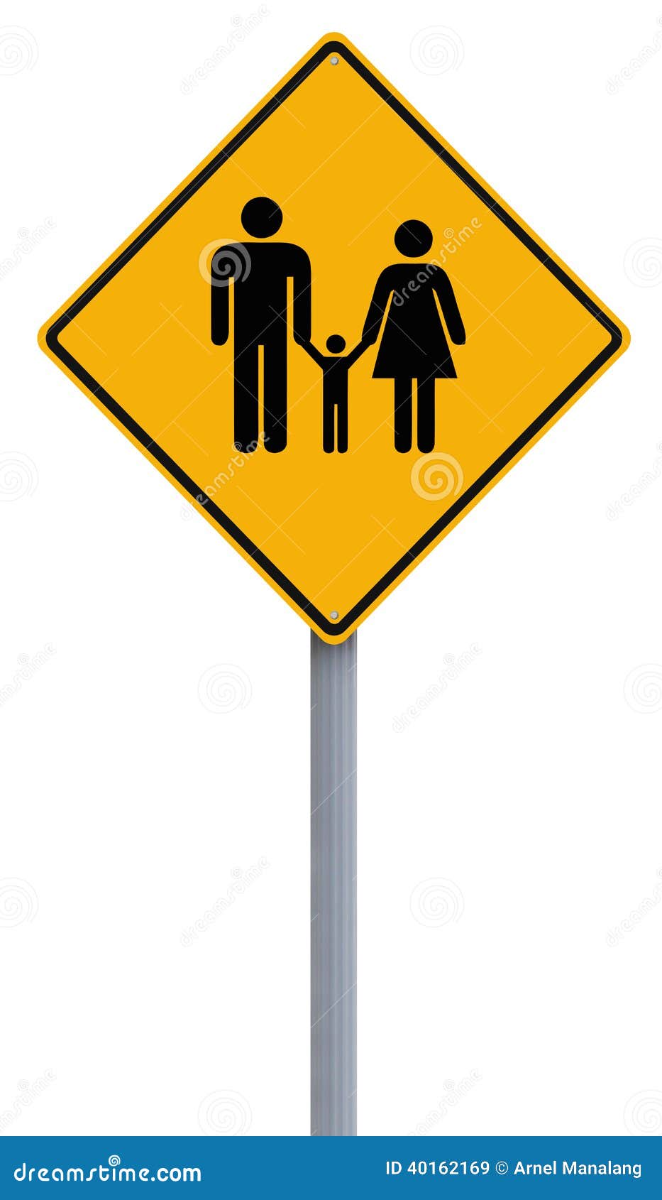 Family Sign stock image. Image of road, yellow, child - 40162169