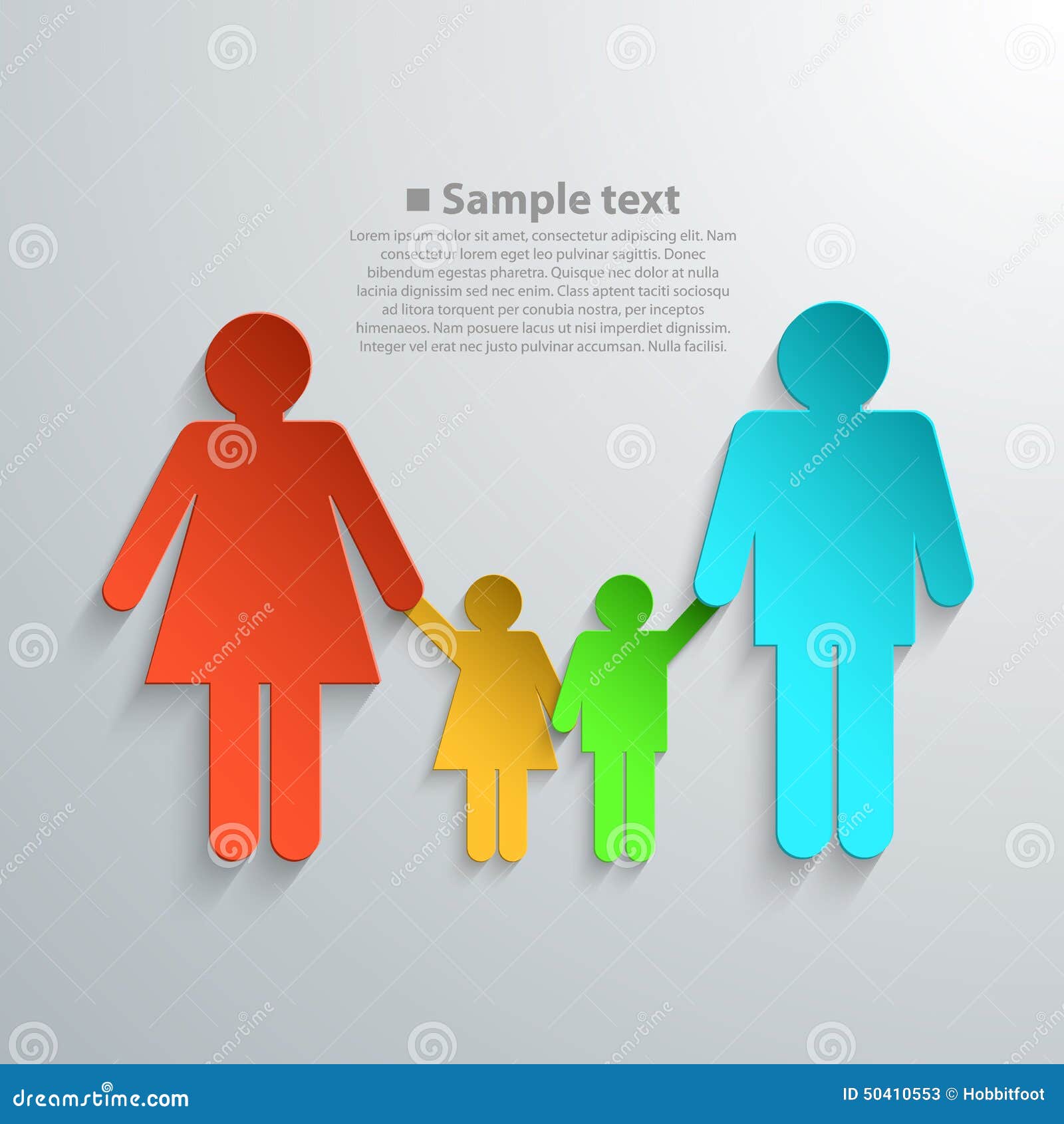 Family Silhouettes with Shadow Stock Vector - Illustration of daddy ...