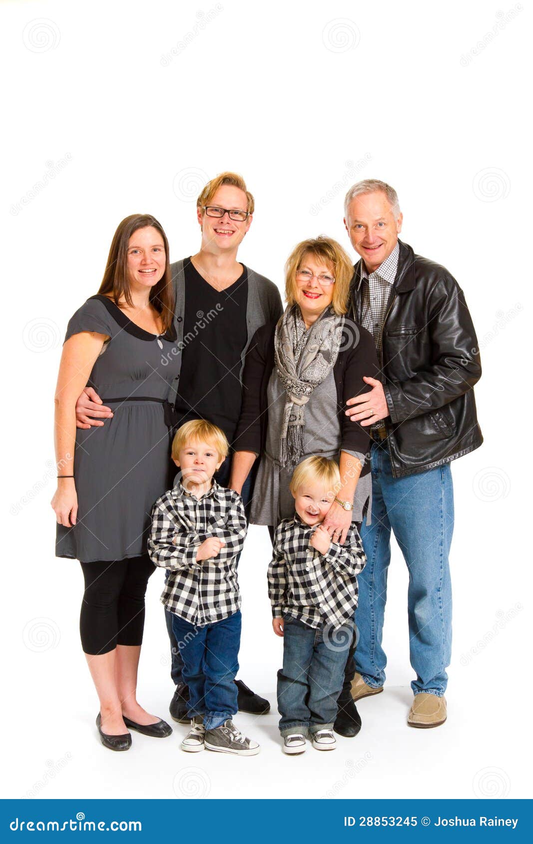 Family of Six Isolated stock image. Image of grandparent - 28853245