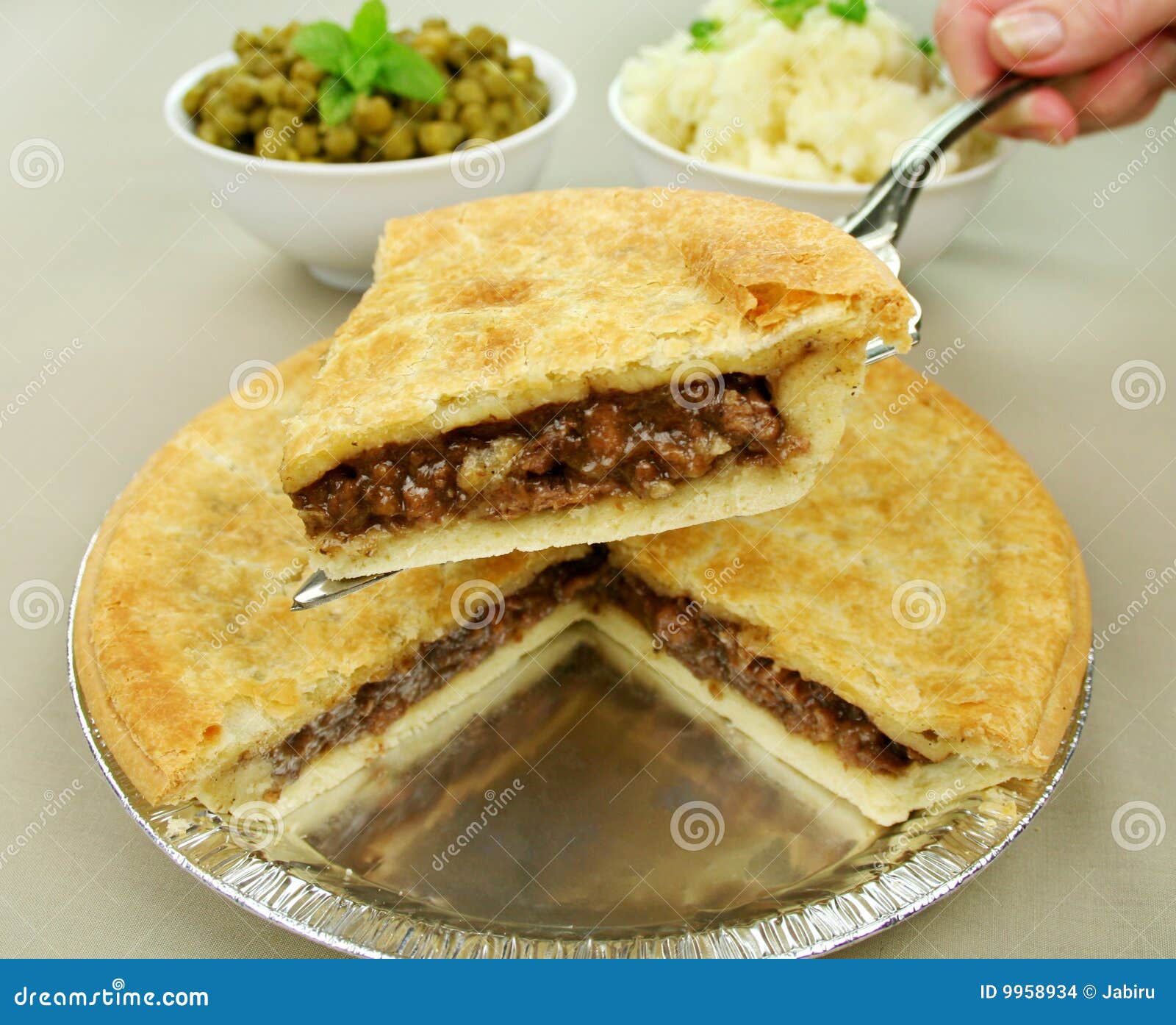 Family Size beef Pie stock photo. Image of potato, nourishing - 9958934