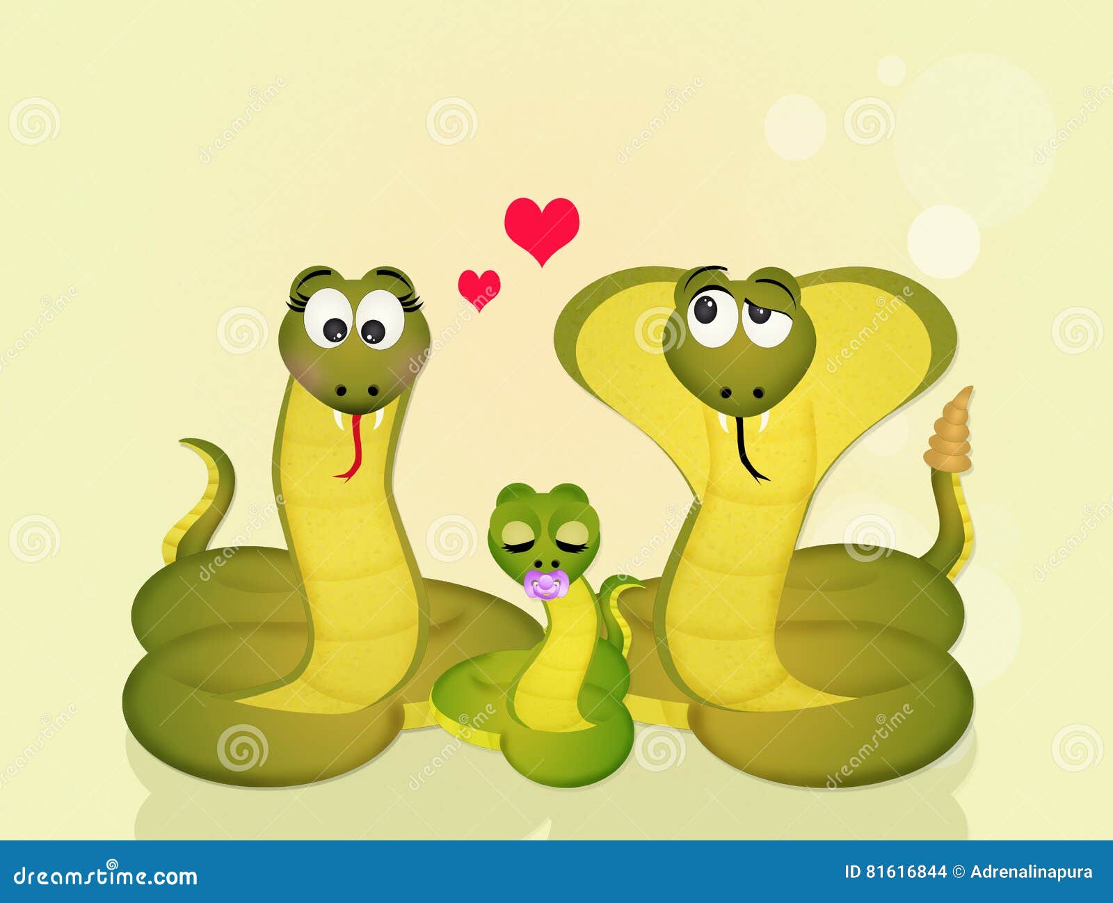 Family of snakes stock illustration. Illustration of animal - 81616844