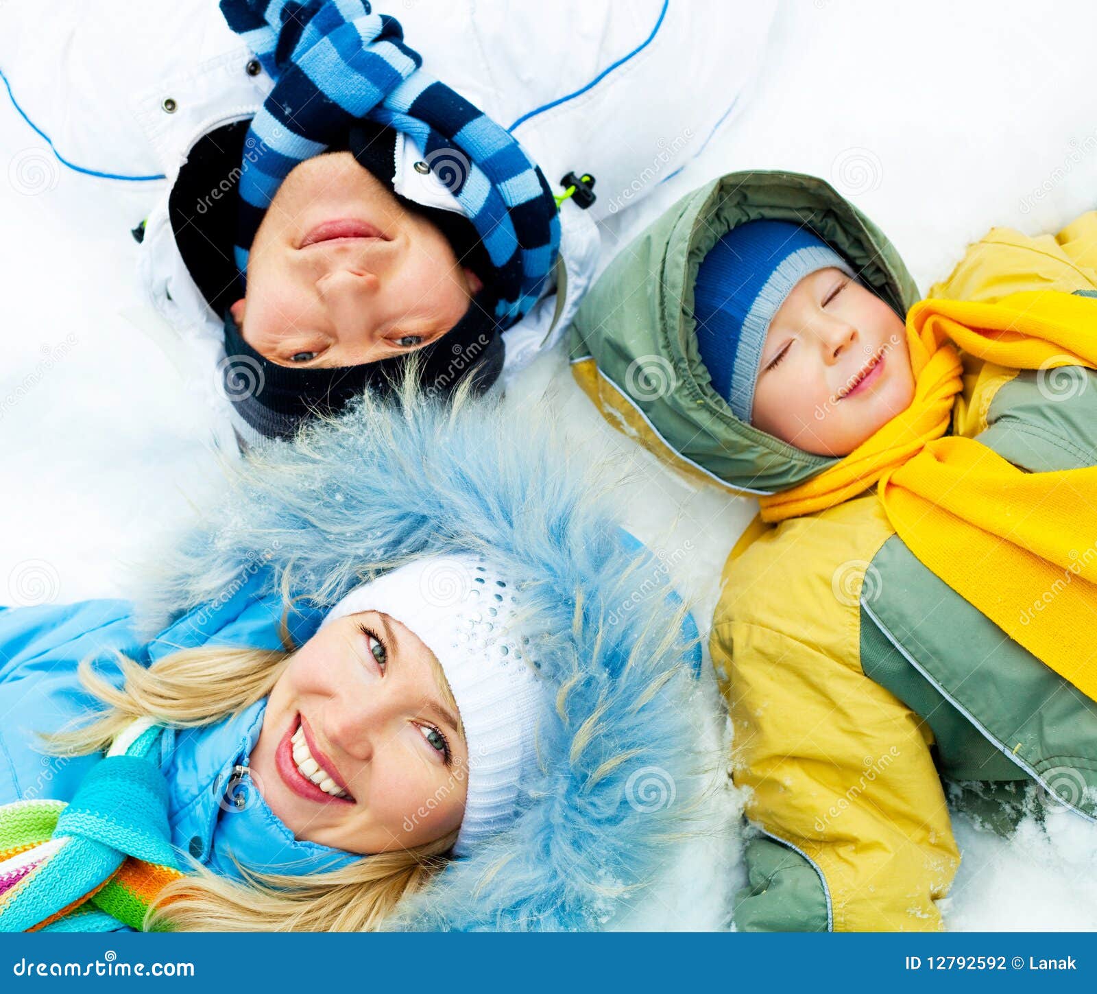 Family on the snow stock photo. Image of care, communicate - 12792592
